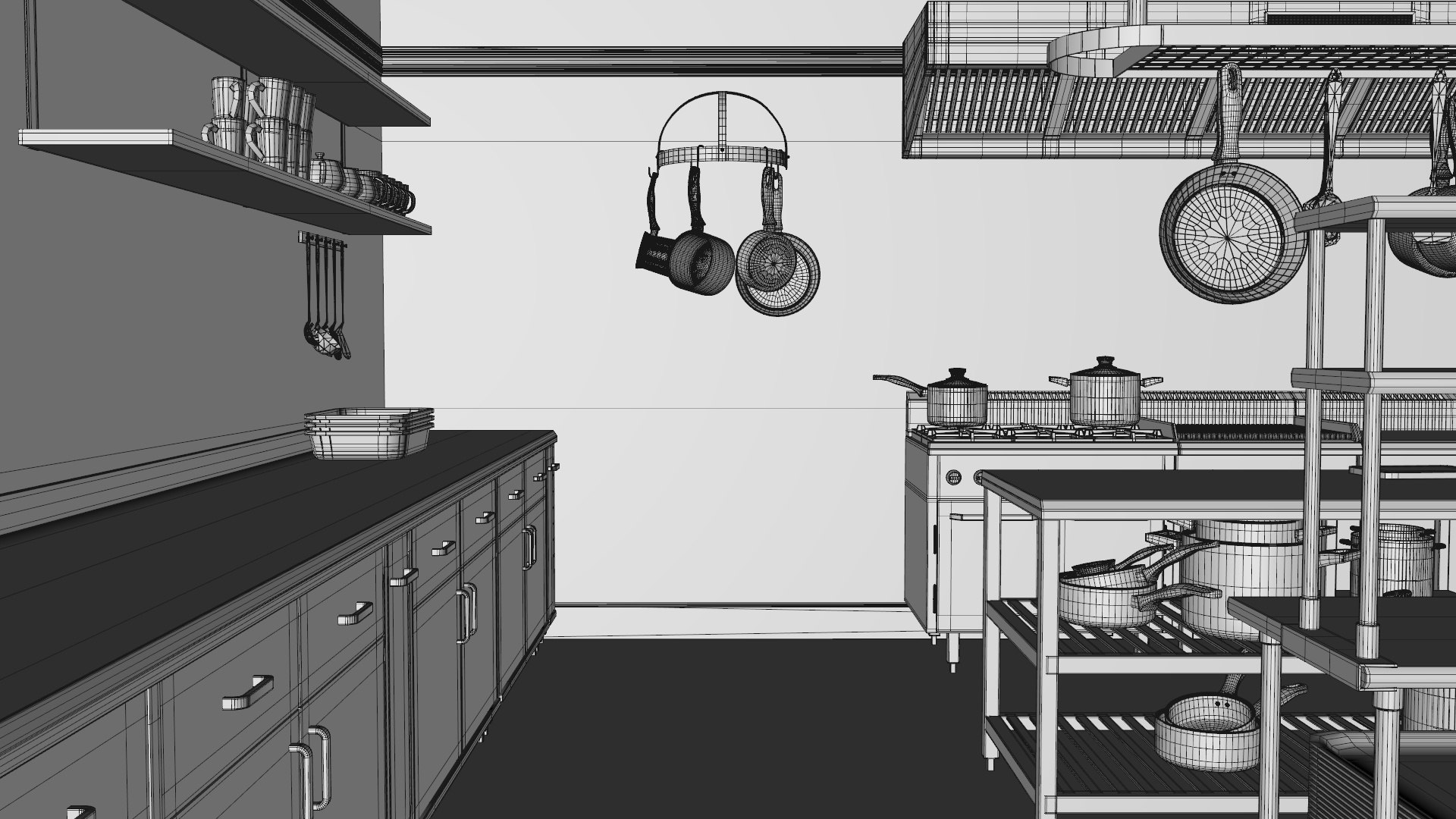 3D Commercial Kitchen - TurboSquid 1460456