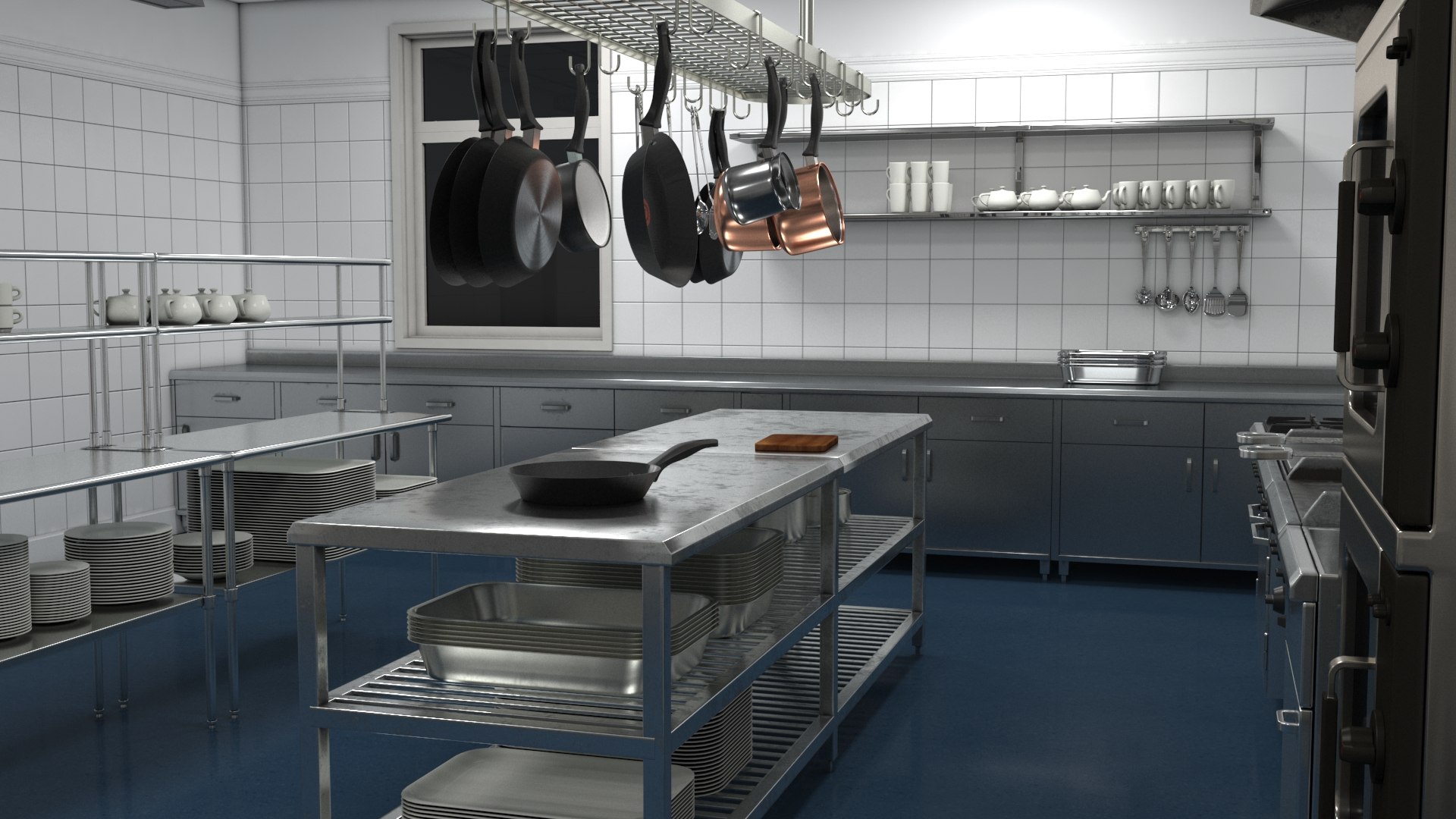 3D Commercial Kitchen - TurboSquid 1460456