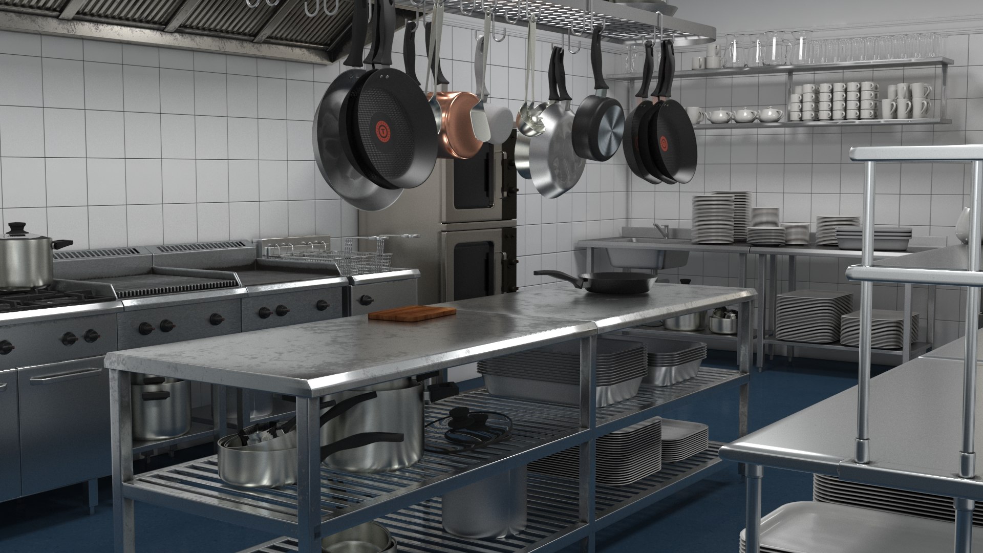 3D Commercial Kitchen - TurboSquid 1460456