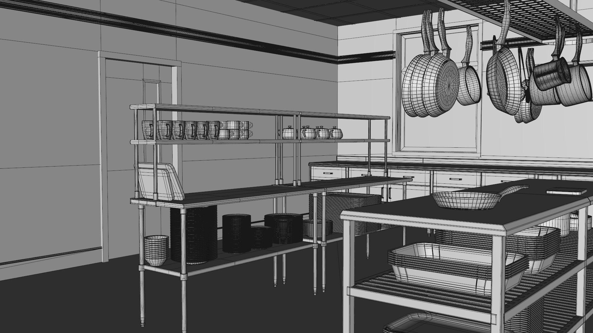 3D Commercial Kitchen - TurboSquid 1460456