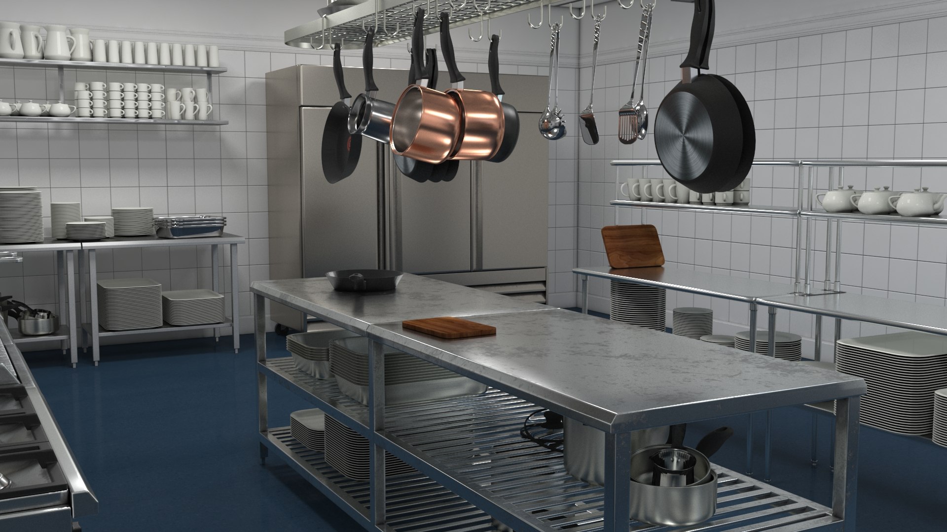 3D Commercial Kitchen - TurboSquid 1460456