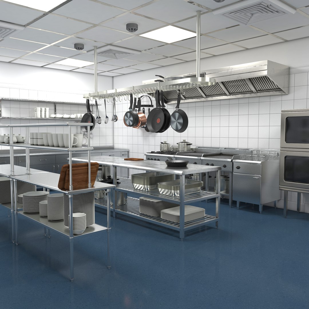 3D Commercial Kitchen - TurboSquid 1460456