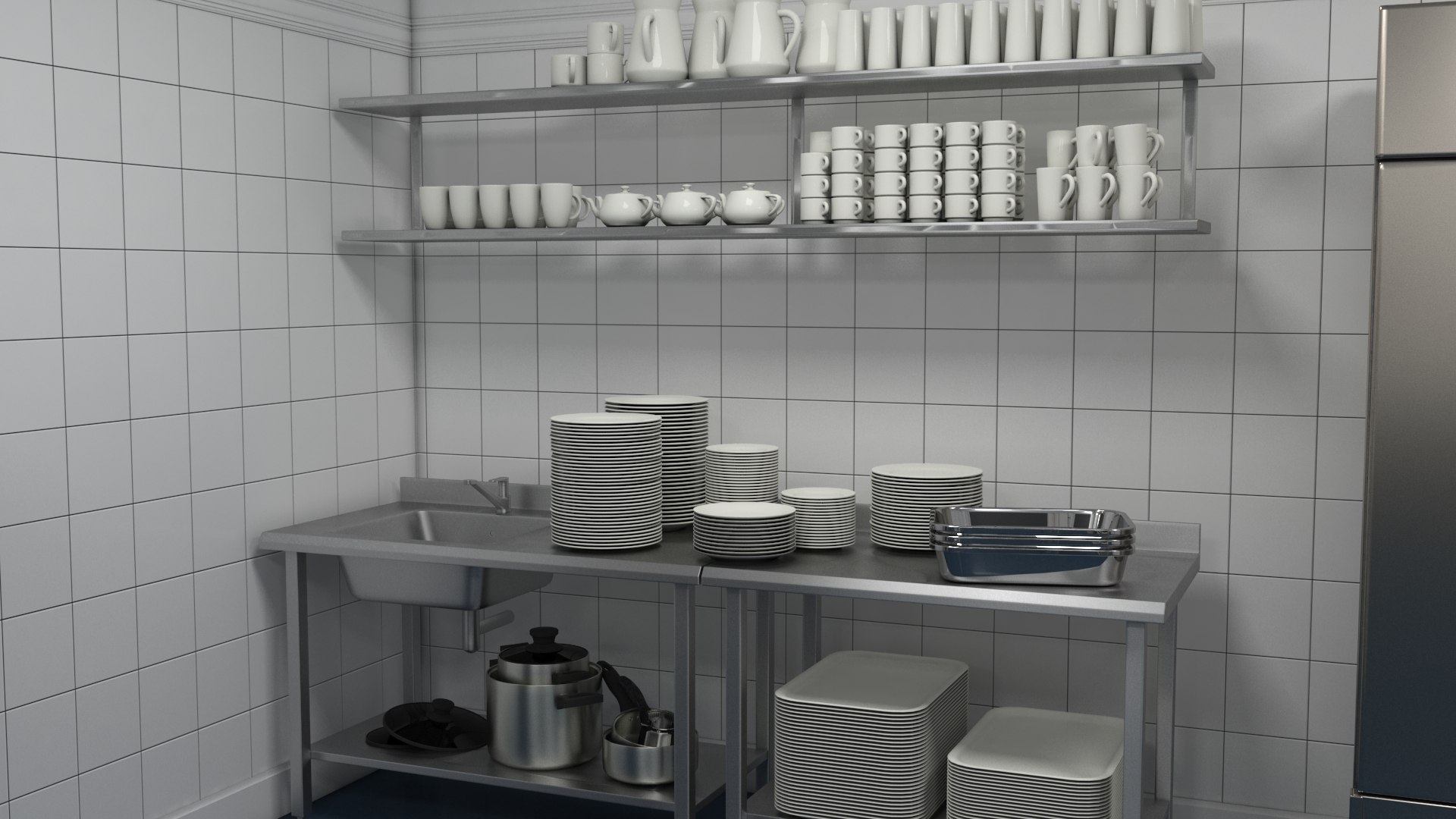 3D Commercial Kitchen - TurboSquid 1460456