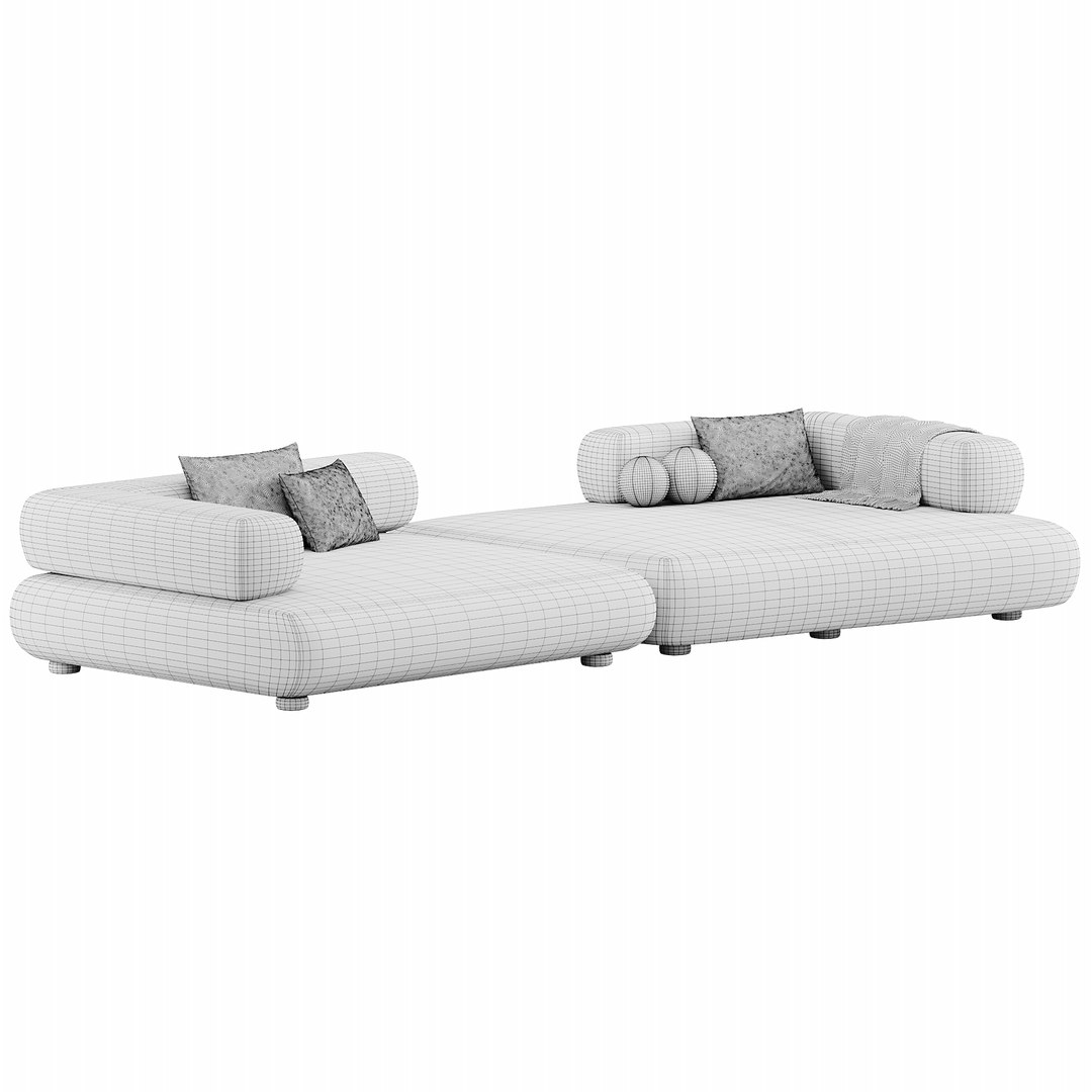 Cholet Sectional Sofa By Hessentia Cornelio Cappellini 3D Model - TurboSquid 2170677