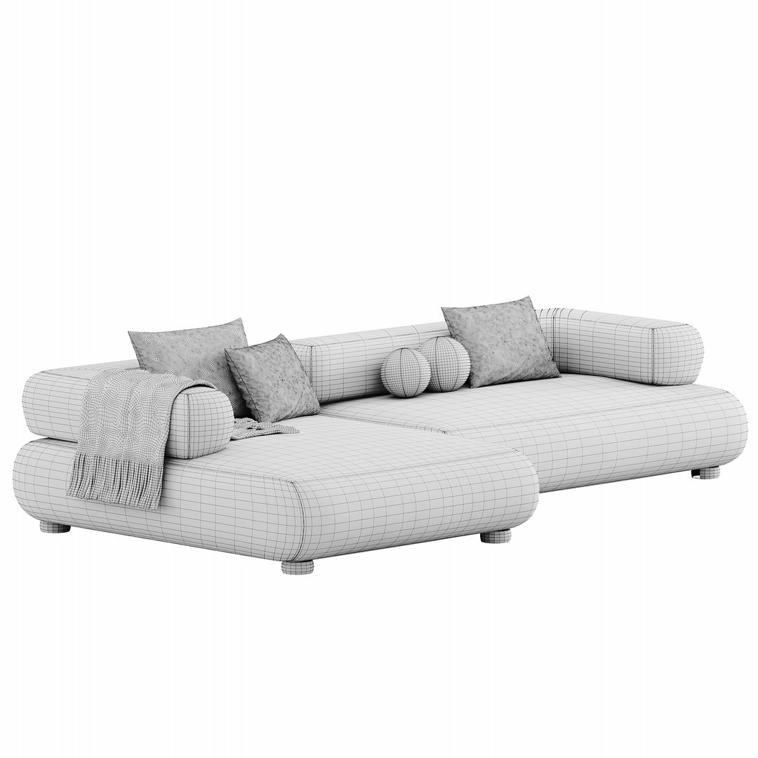 Cholet Sectional Sofa By Hessentia Cornelio Cappellini 3D Model - TurboSquid 2170677