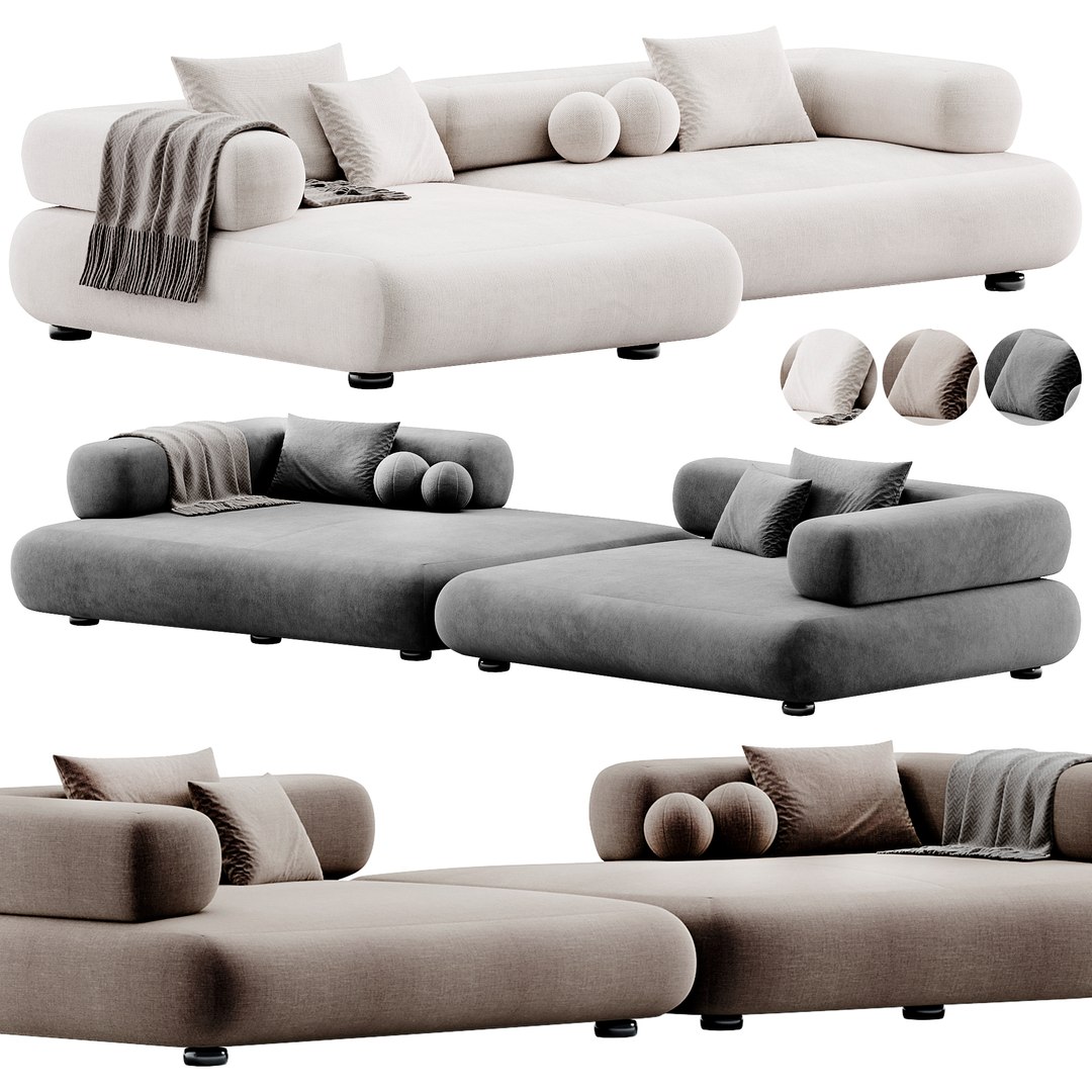 Cholet Sectional Sofa By Hessentia Cornelio Cappellini 3D Model - TurboSquid 2170677