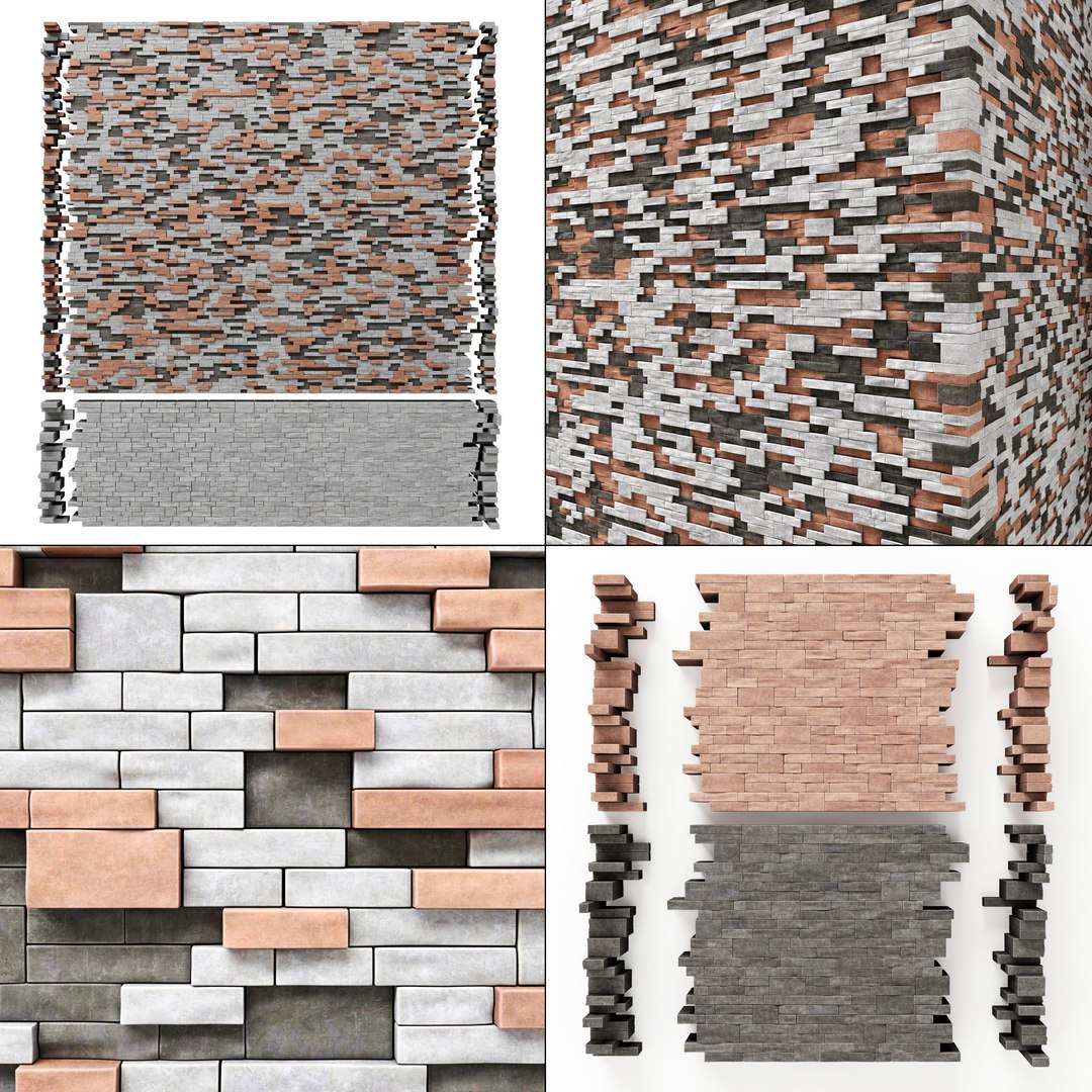 3D Wall Decor Brick - TurboSquid 1505045