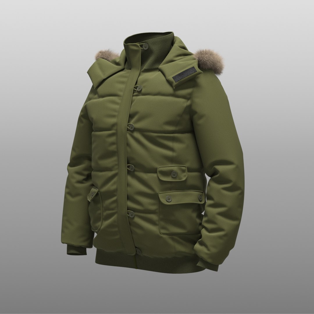 Realistic Green Jacket 3D - TurboSquid 1160777
