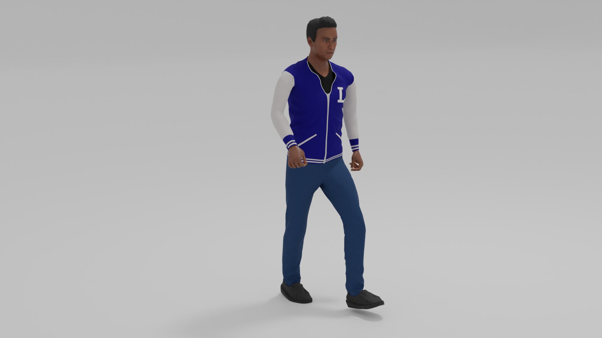 3D model Afro-American Man Walk Animation - TurboSquid 2069551