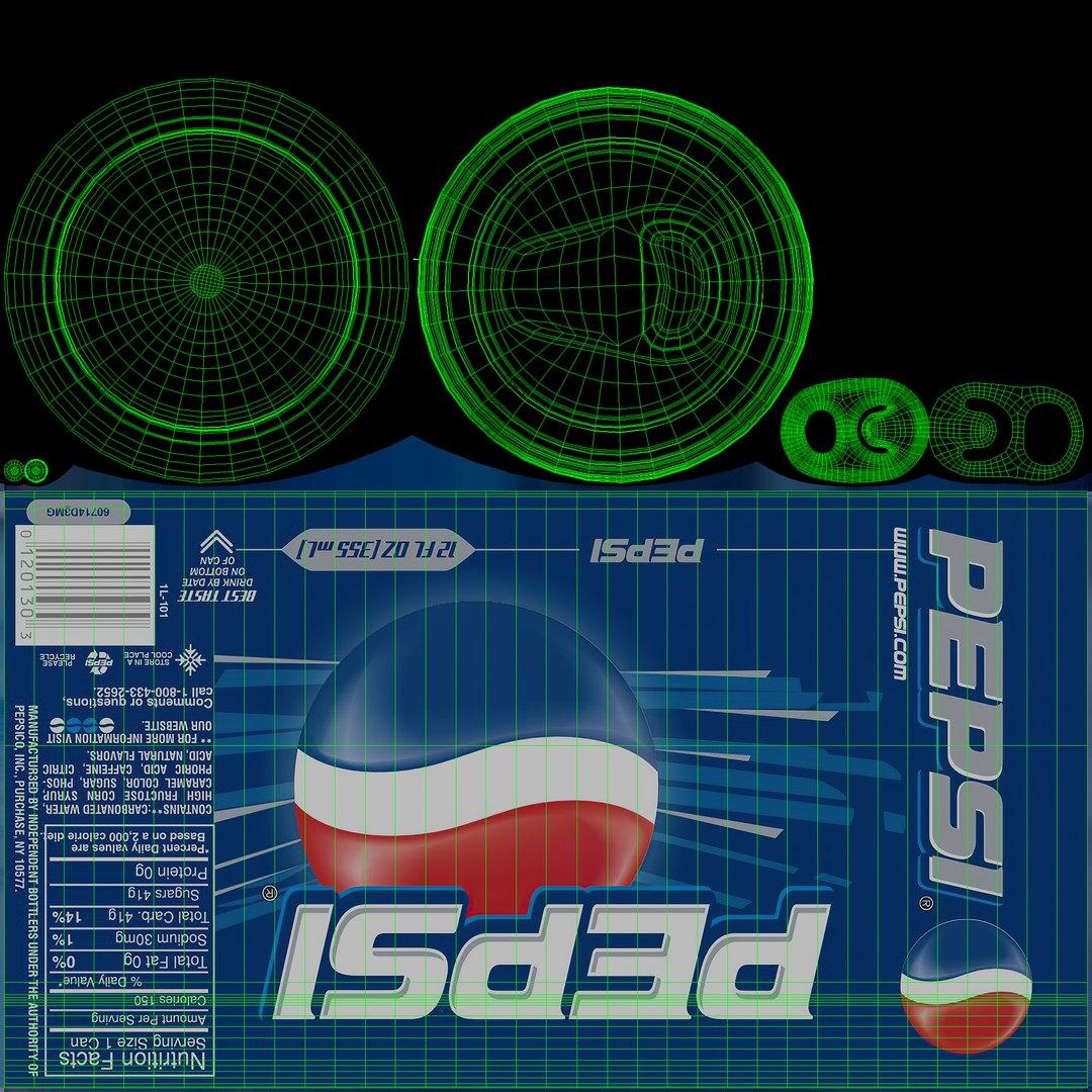 3D Beverage Can 355 Ml Pepsi Model - TurboSquid 1966991