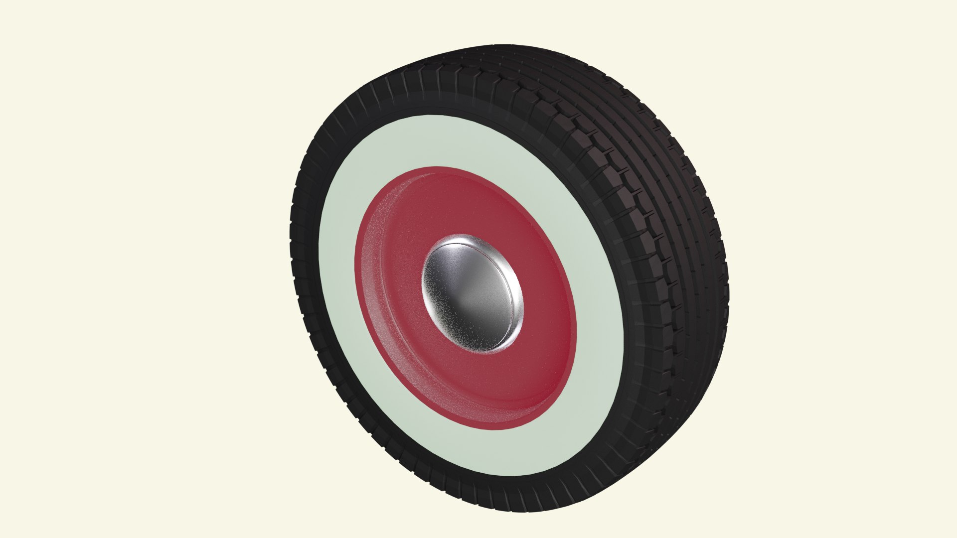 Retro Wheel Rim Tire 3D Model - TurboSquid 1498676