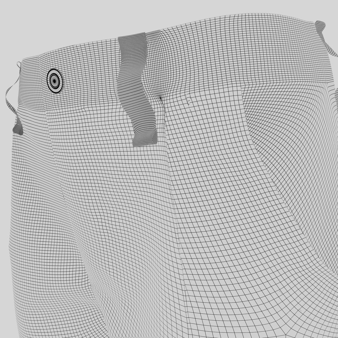 Woman Denim Cargo Pants - 2looks 3D Model - TurboSquid 2186063