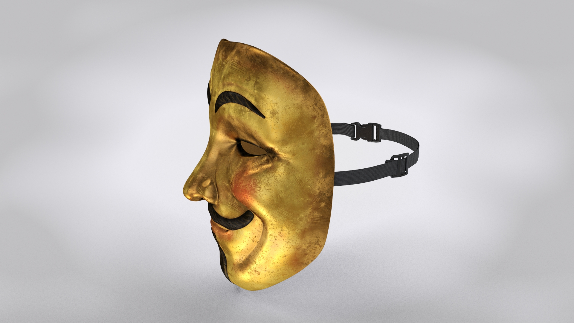 3D Golden V Model - TurboSquid 1701496