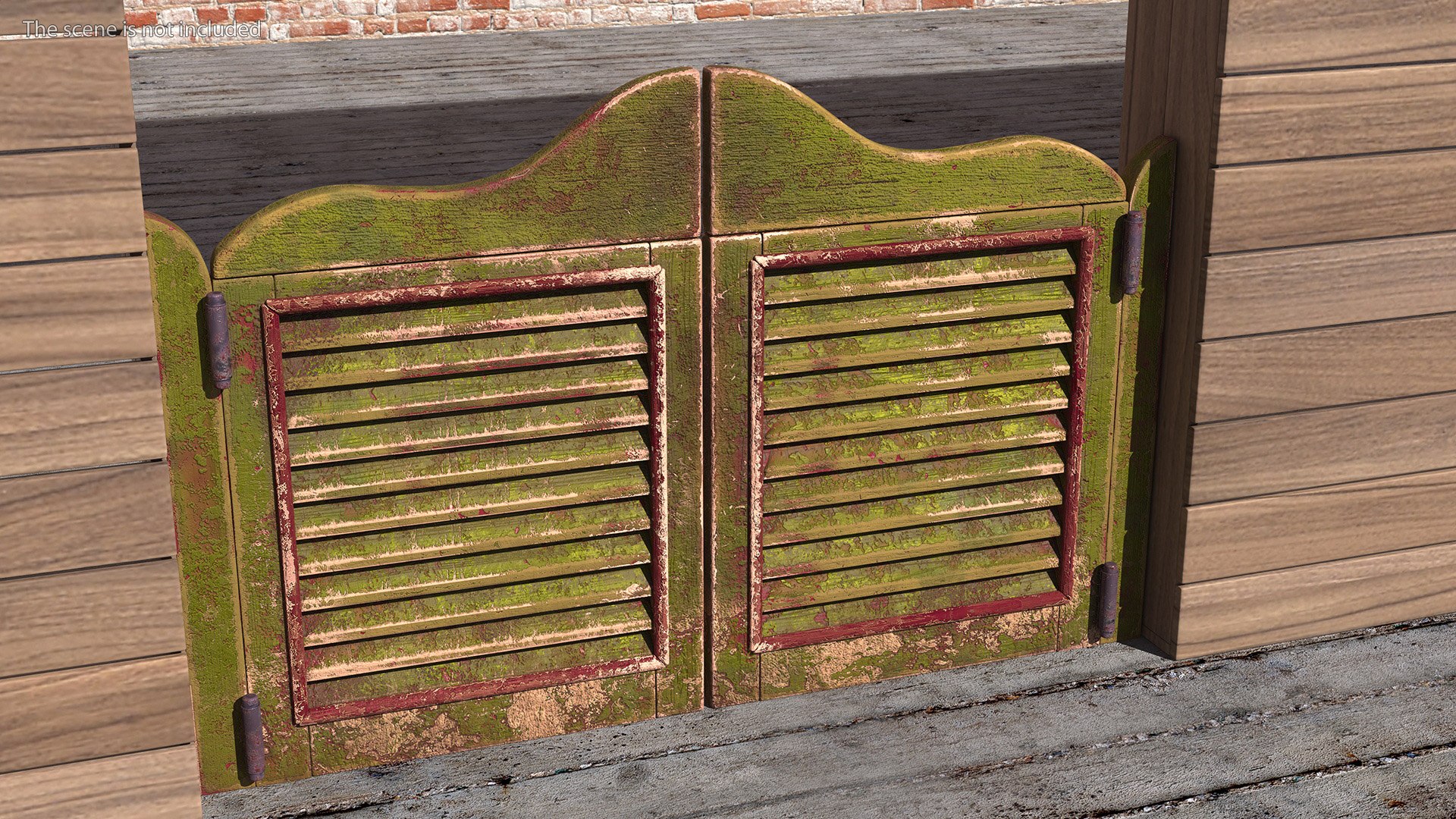 Old Wood Saloon Doors Rigged For Maya Model - TurboSquid 2093650
