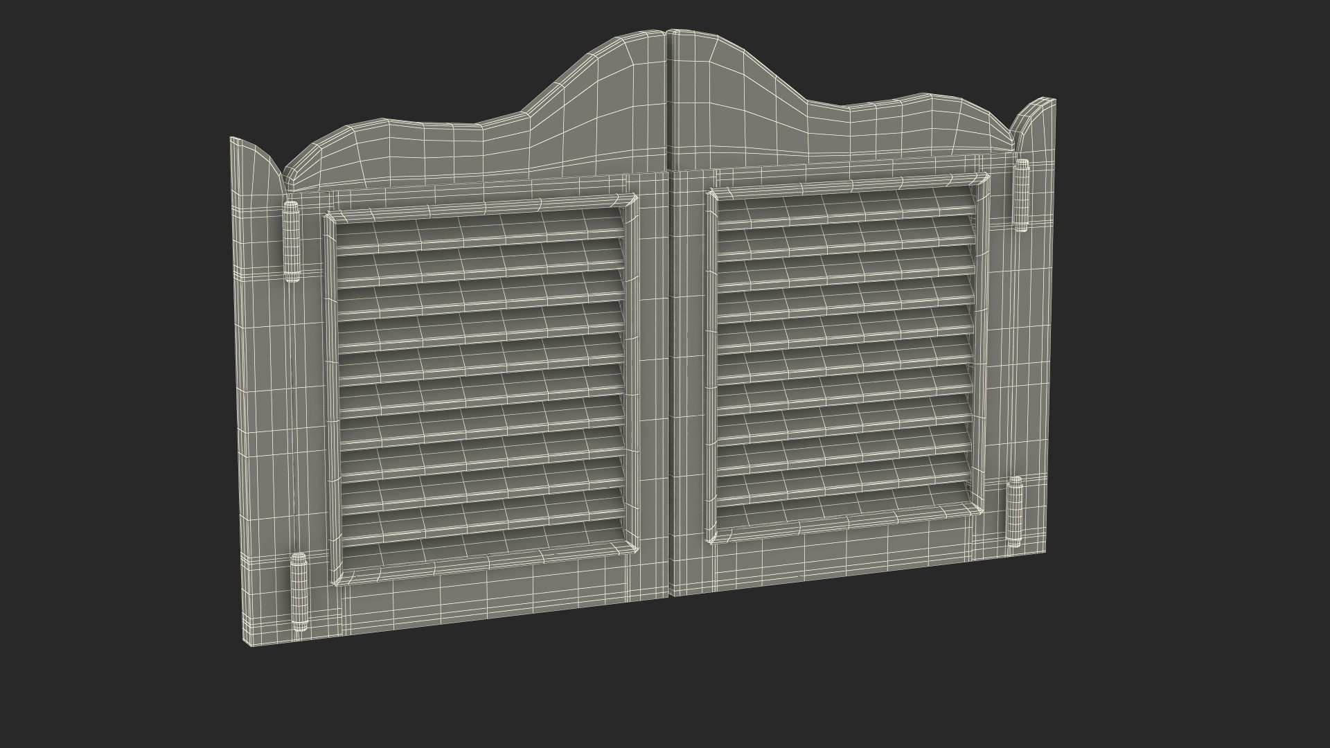 Old Wood Saloon Doors Rigged For Maya Model - TurboSquid 2093650