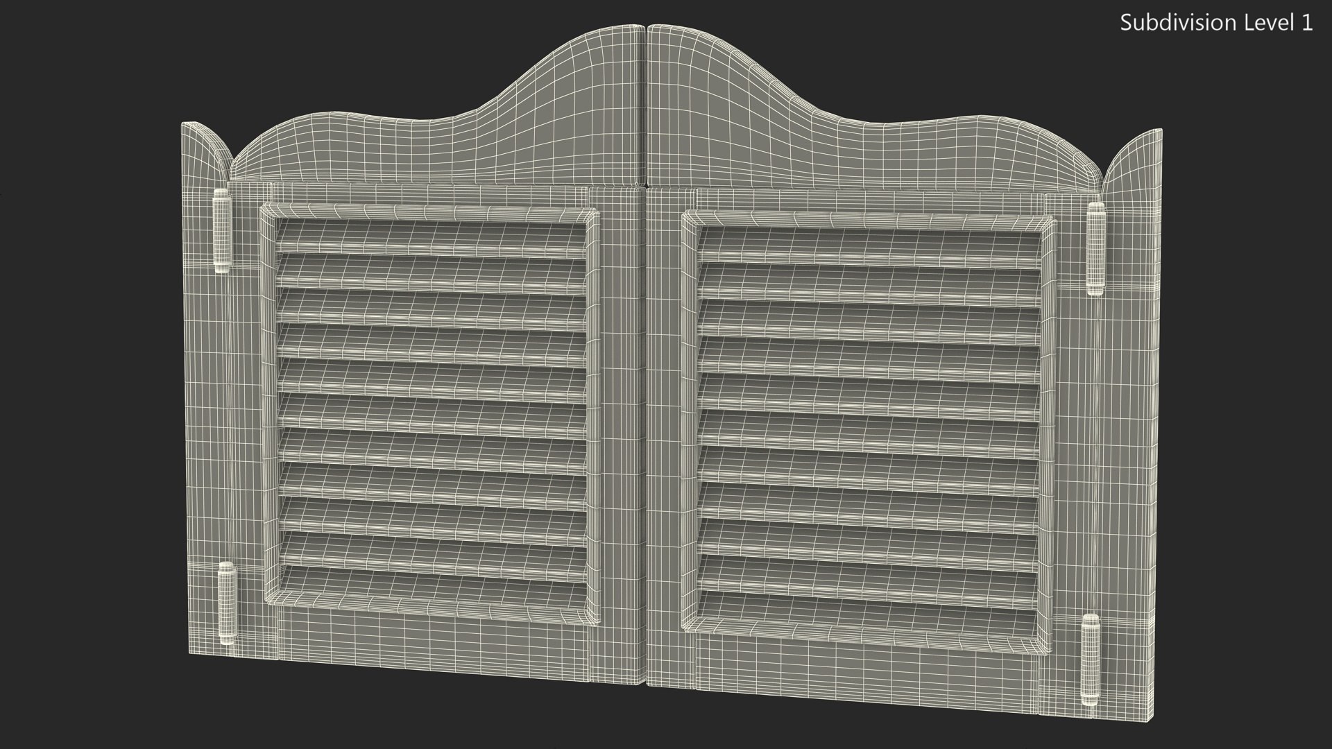 Old Wood Saloon Doors Rigged For Maya Model - TurboSquid 2093650