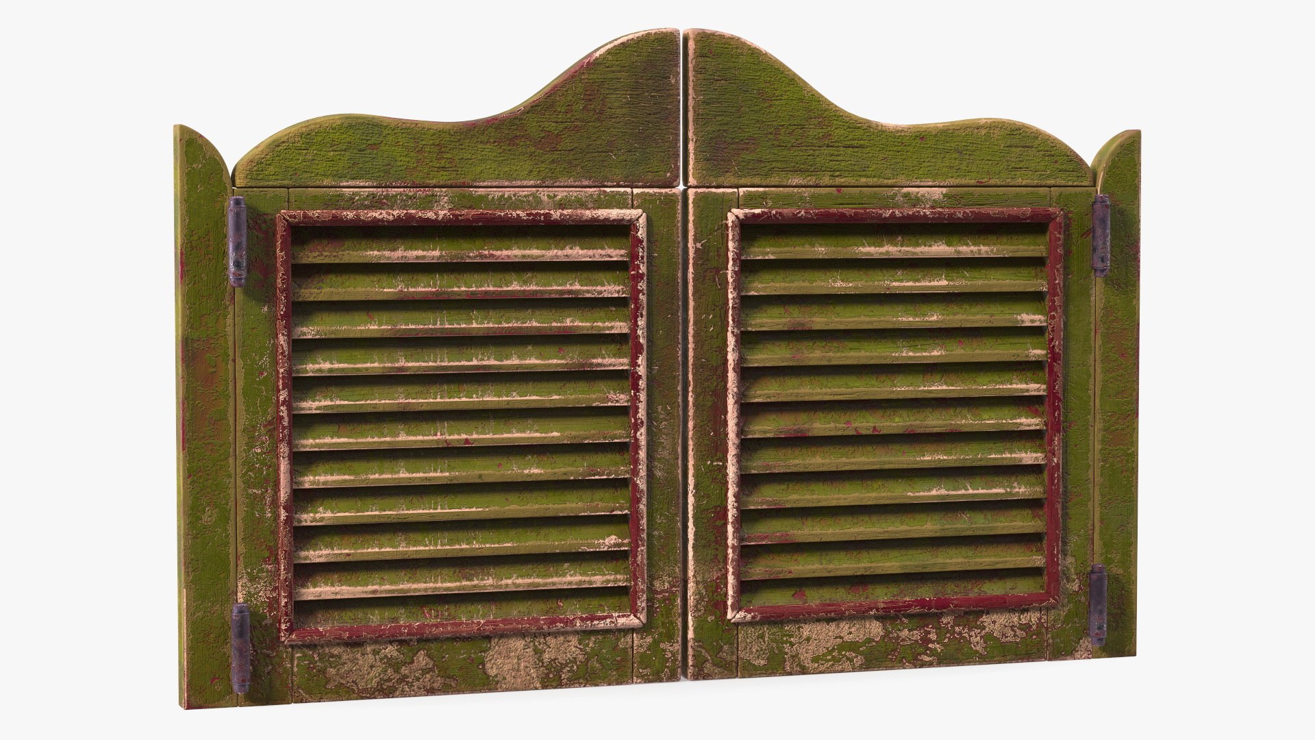Old Wood Saloon Doors Rigged For Maya Model - TurboSquid 2093650
