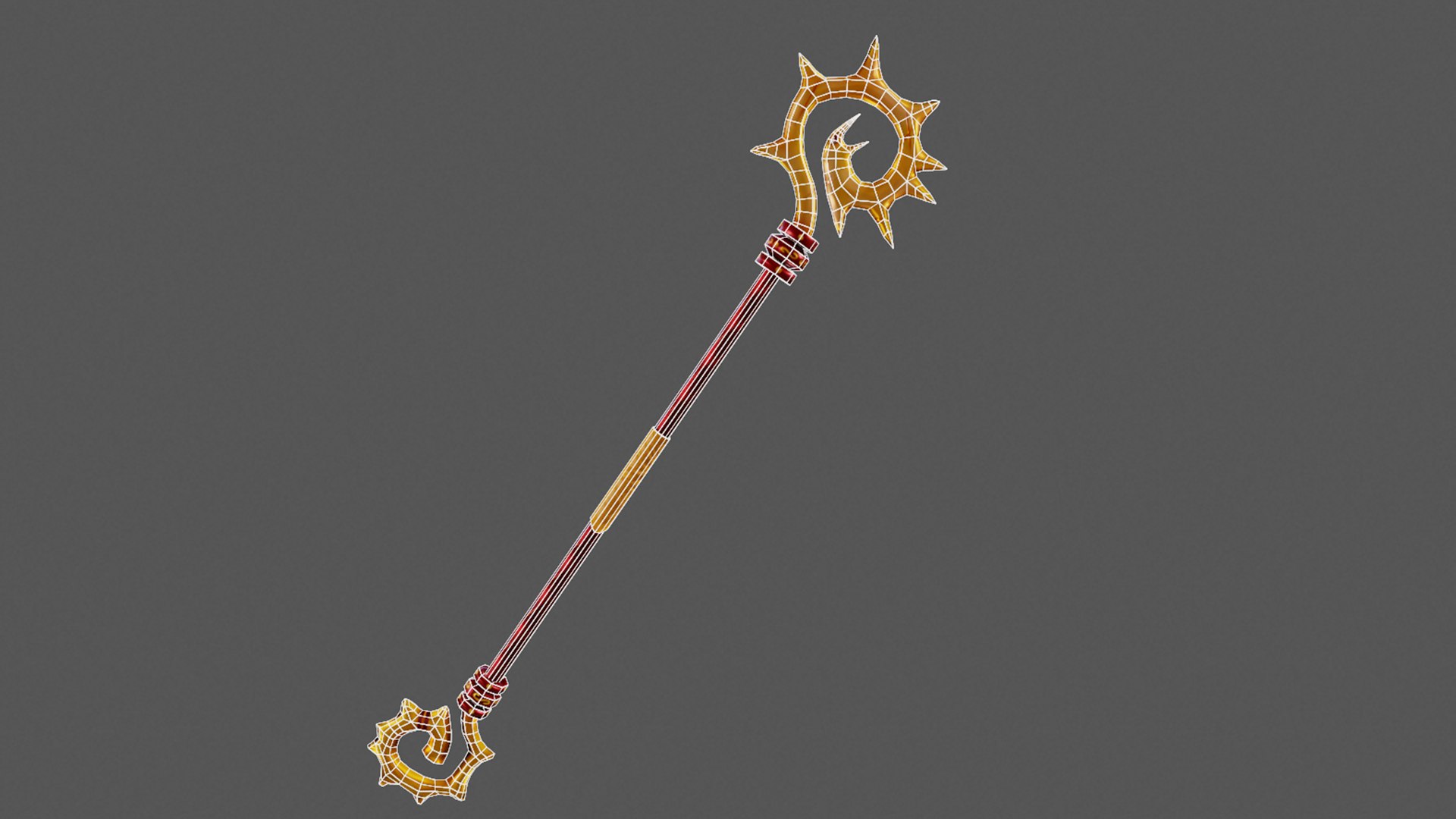 Lowpoly Staff 3D Model - TurboSquid 1978989