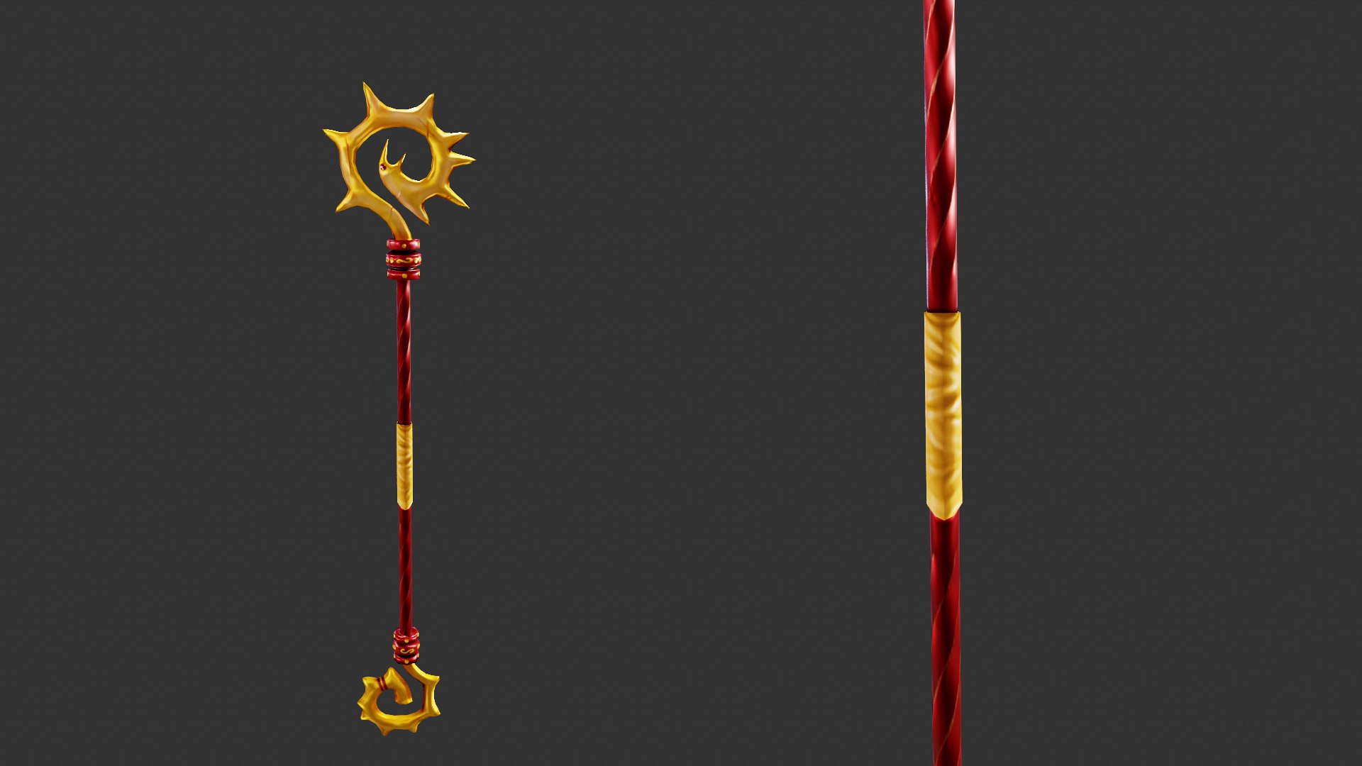 Lowpoly Staff 3D Model - TurboSquid 1978989
