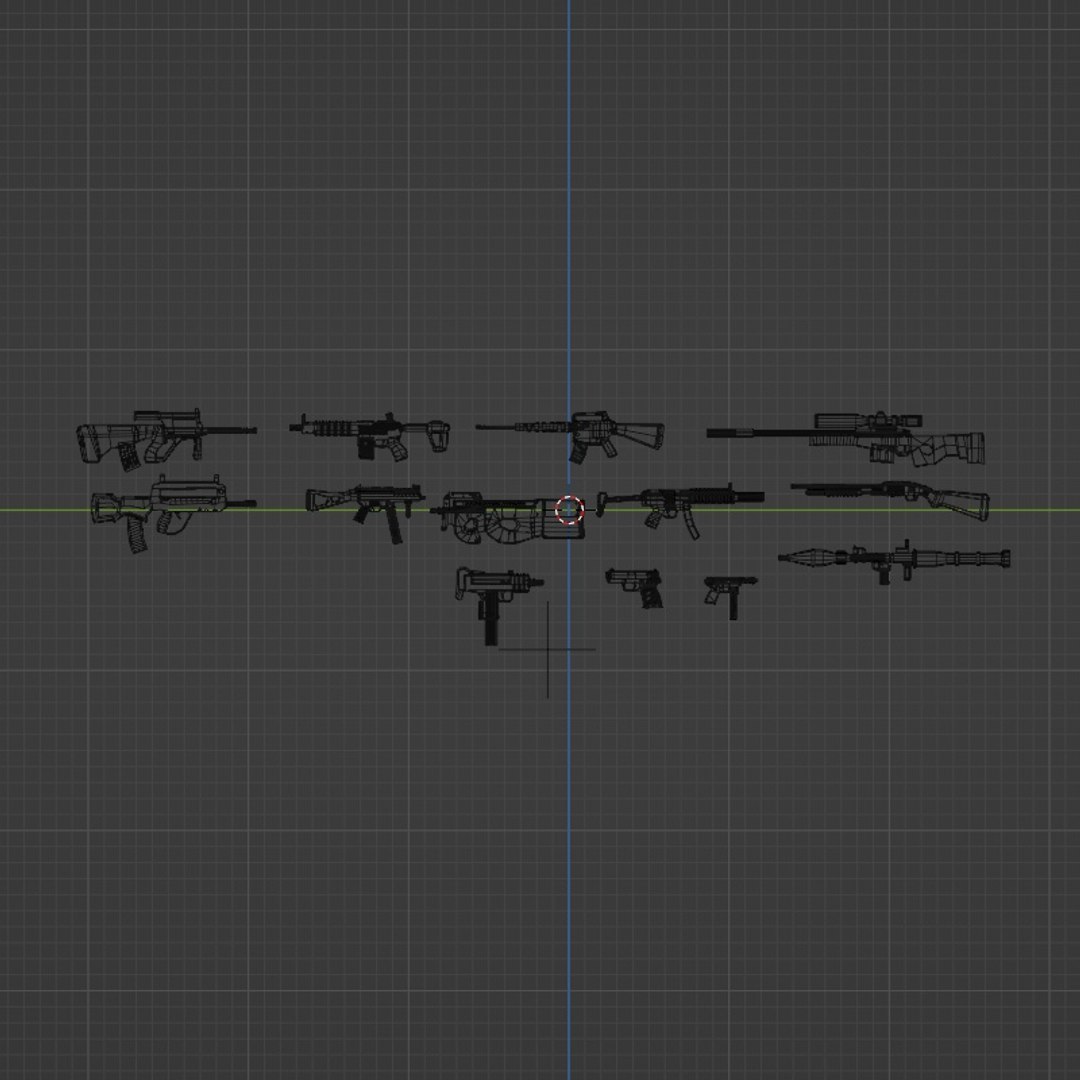 Low Poly Weapons Pack 3D - TurboSquid 1887817