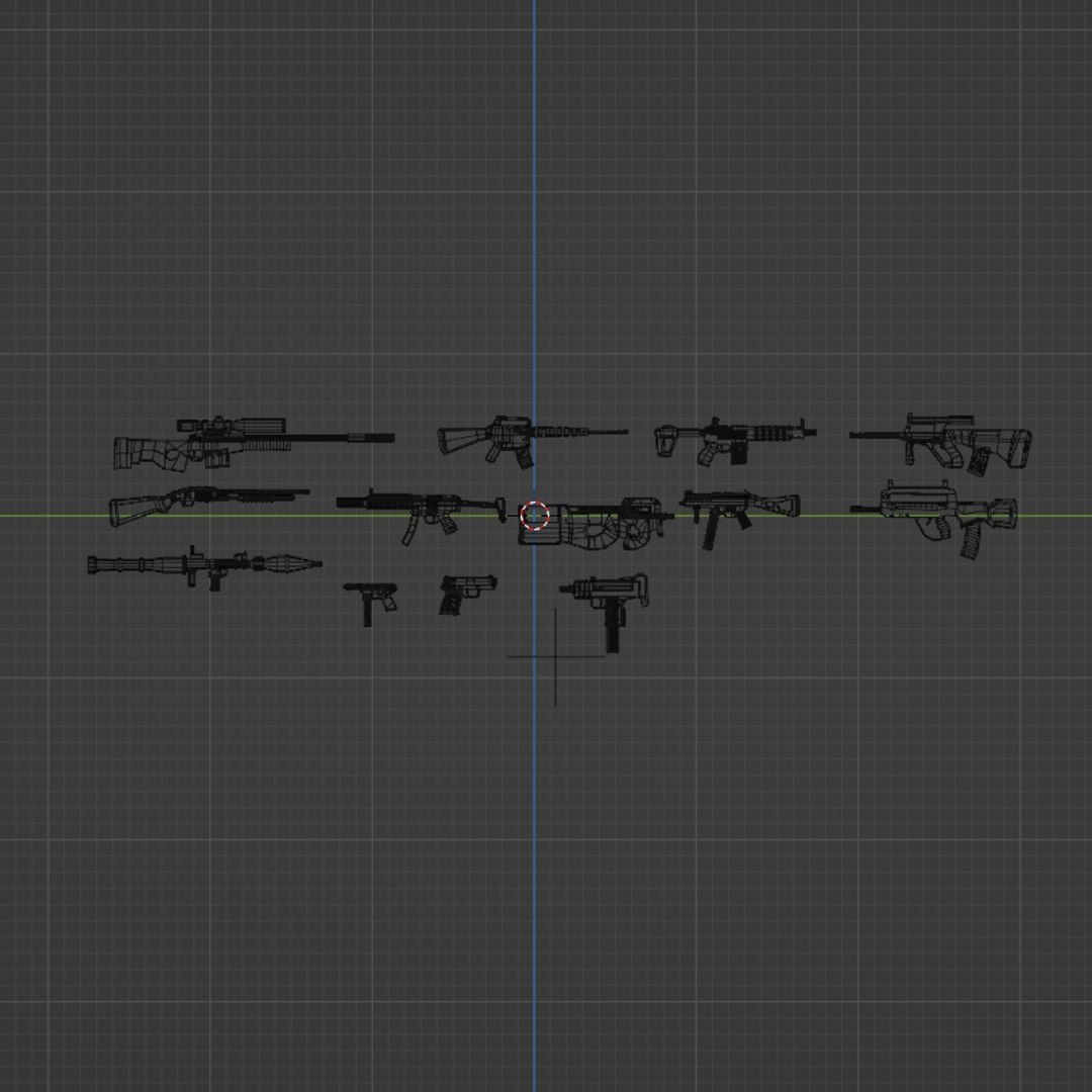 Low Poly Weapons Pack 3D - TurboSquid 1887817