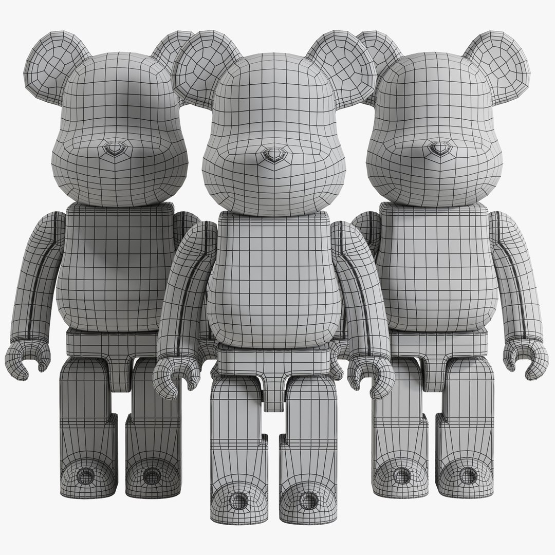 3D Bearbrick Bear Wood Model - TurboSquid 1707534