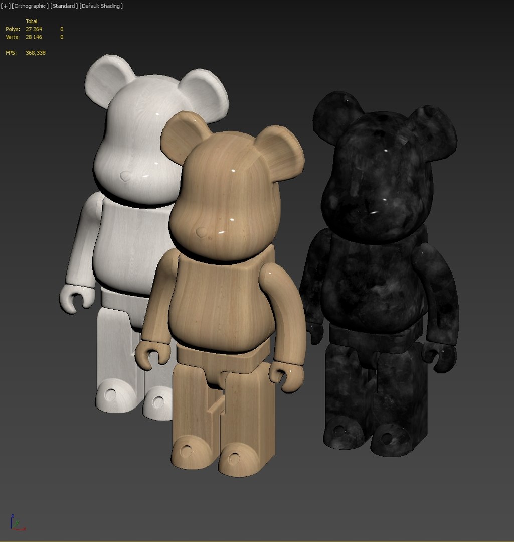 3D Bearbrick Bear Wood Model - TurboSquid 1707534