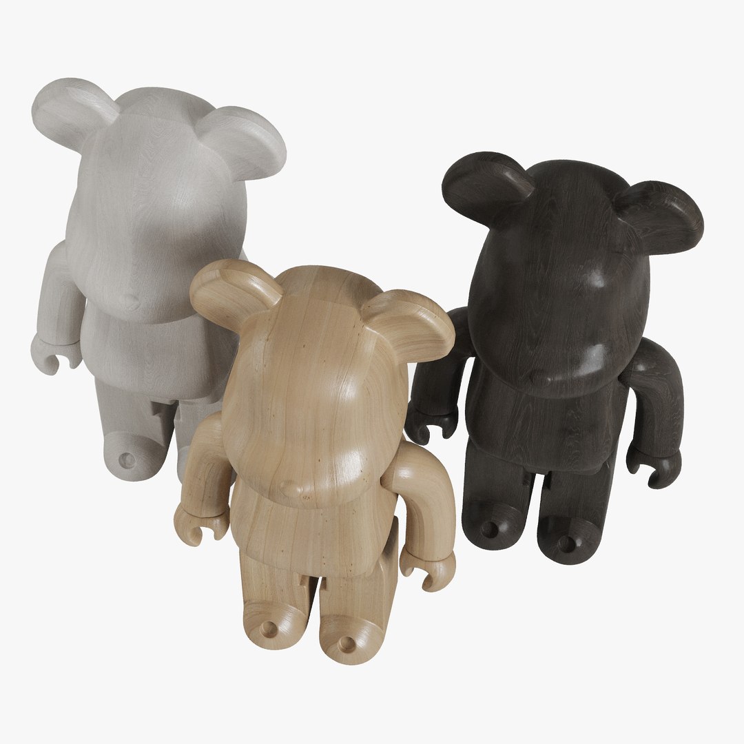 3D Bearbrick Bear Wood Model - TurboSquid 1707534