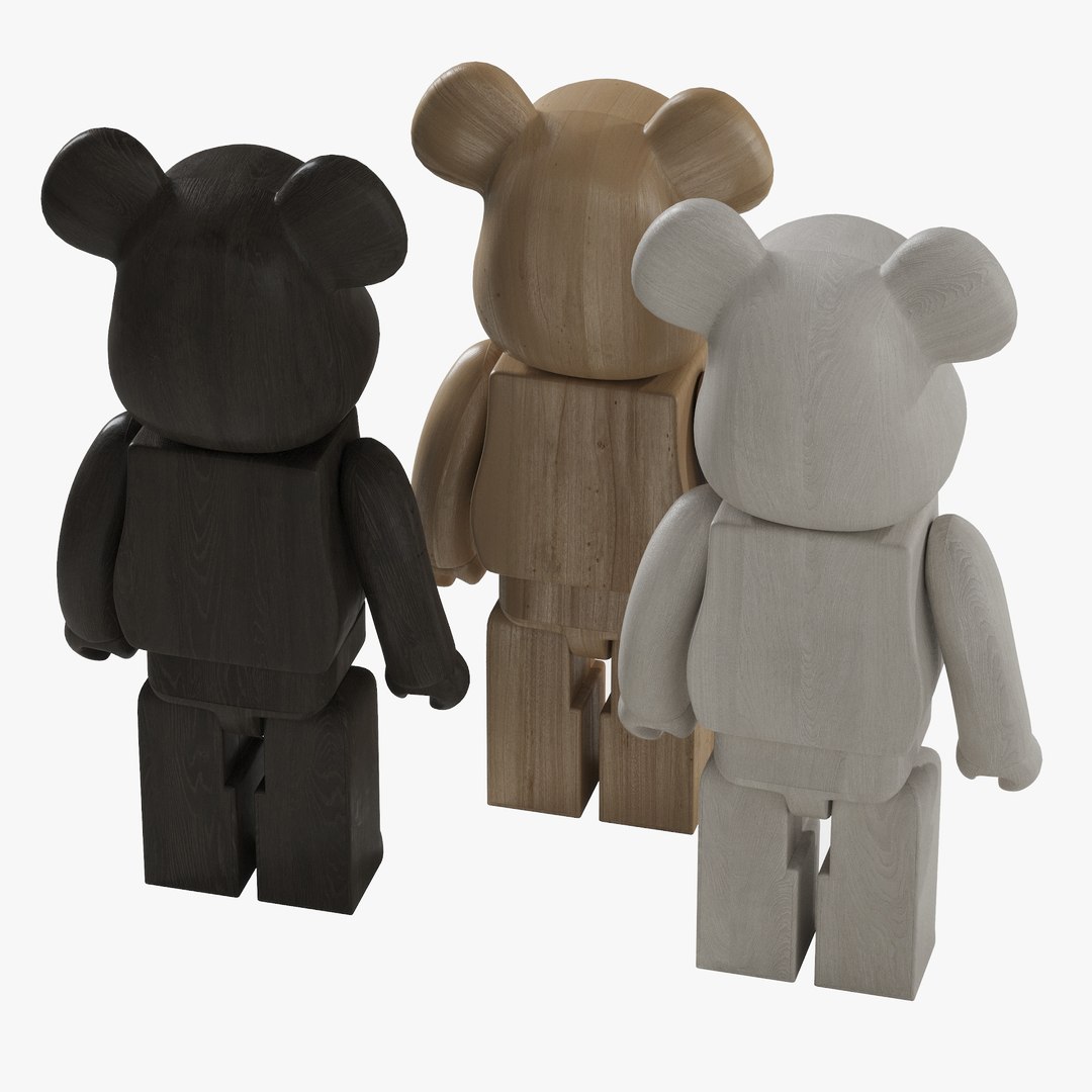 3D Bearbrick Bear Wood Model - TurboSquid 1707534