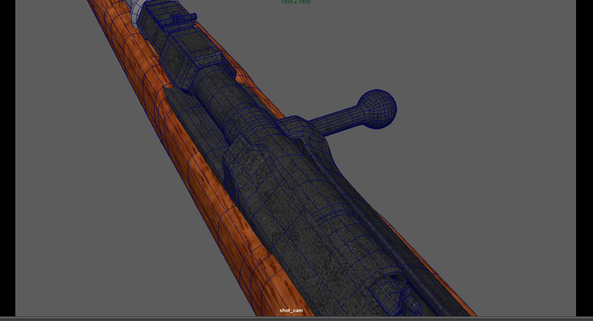 Dreyse Needle Gun Bolt Action Rifle LowPoly Firearm 3D Model Model ...