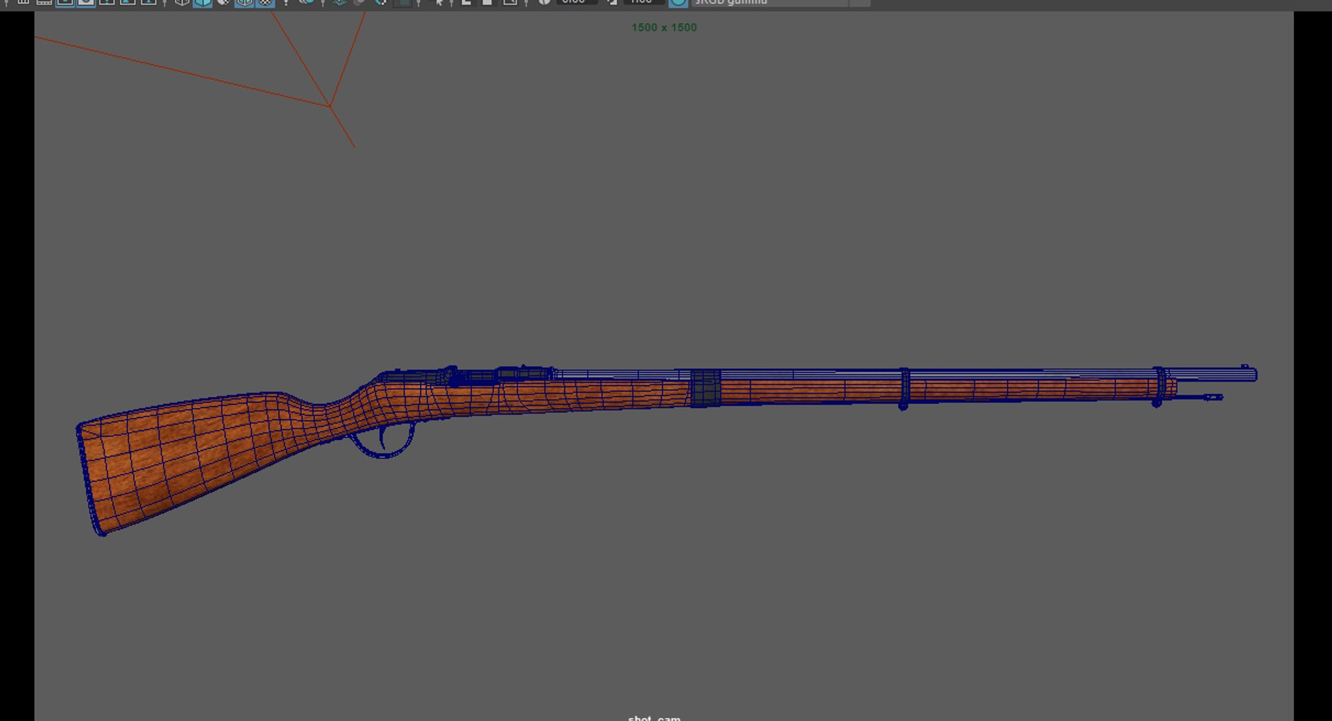 Dreyse Needle Gun Bolt Action Rifle LowPoly Firearm 3D Model Model ...