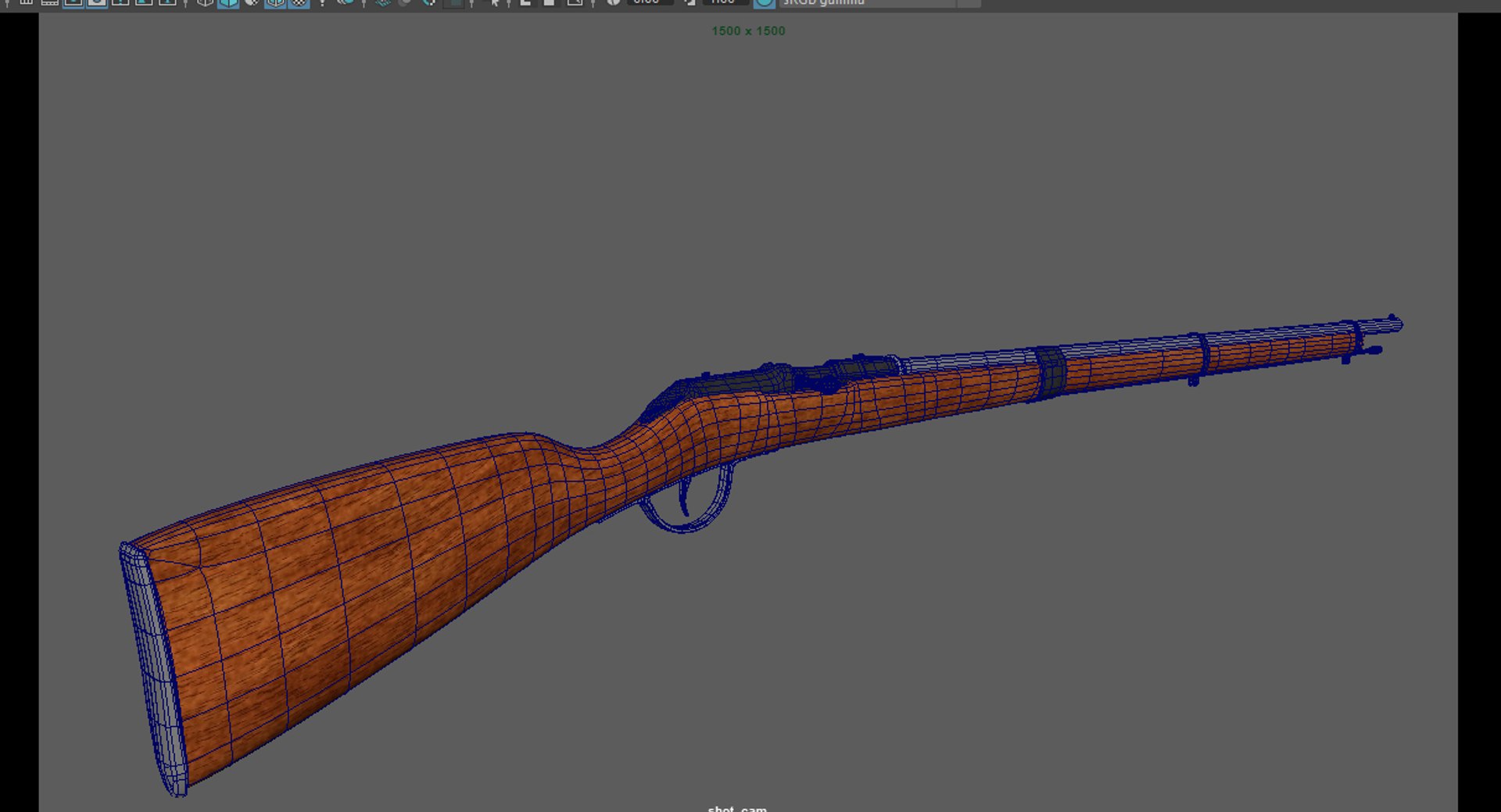 Dreyse Needle Gun Bolt Action Rifle LowPoly Firearm 3D Model Model ...