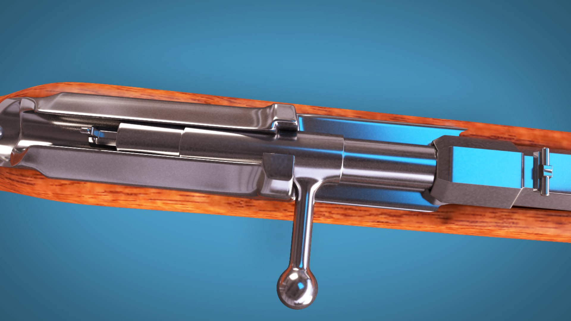 Dreyse Needle Gun Bolt Action Rifle LowPoly Firearm 3D Model Model ...