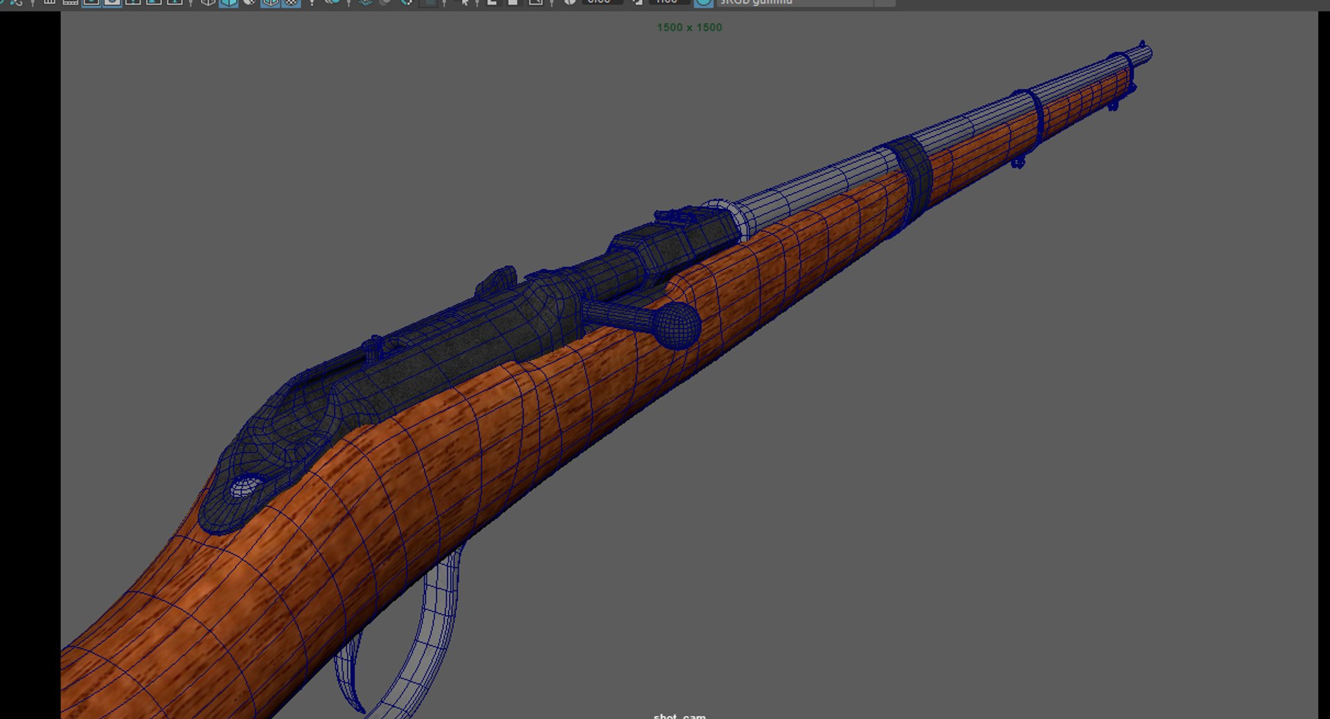 Dreyse Needle Gun Bolt Action Rifle LowPoly Firearm 3D Model Model ...