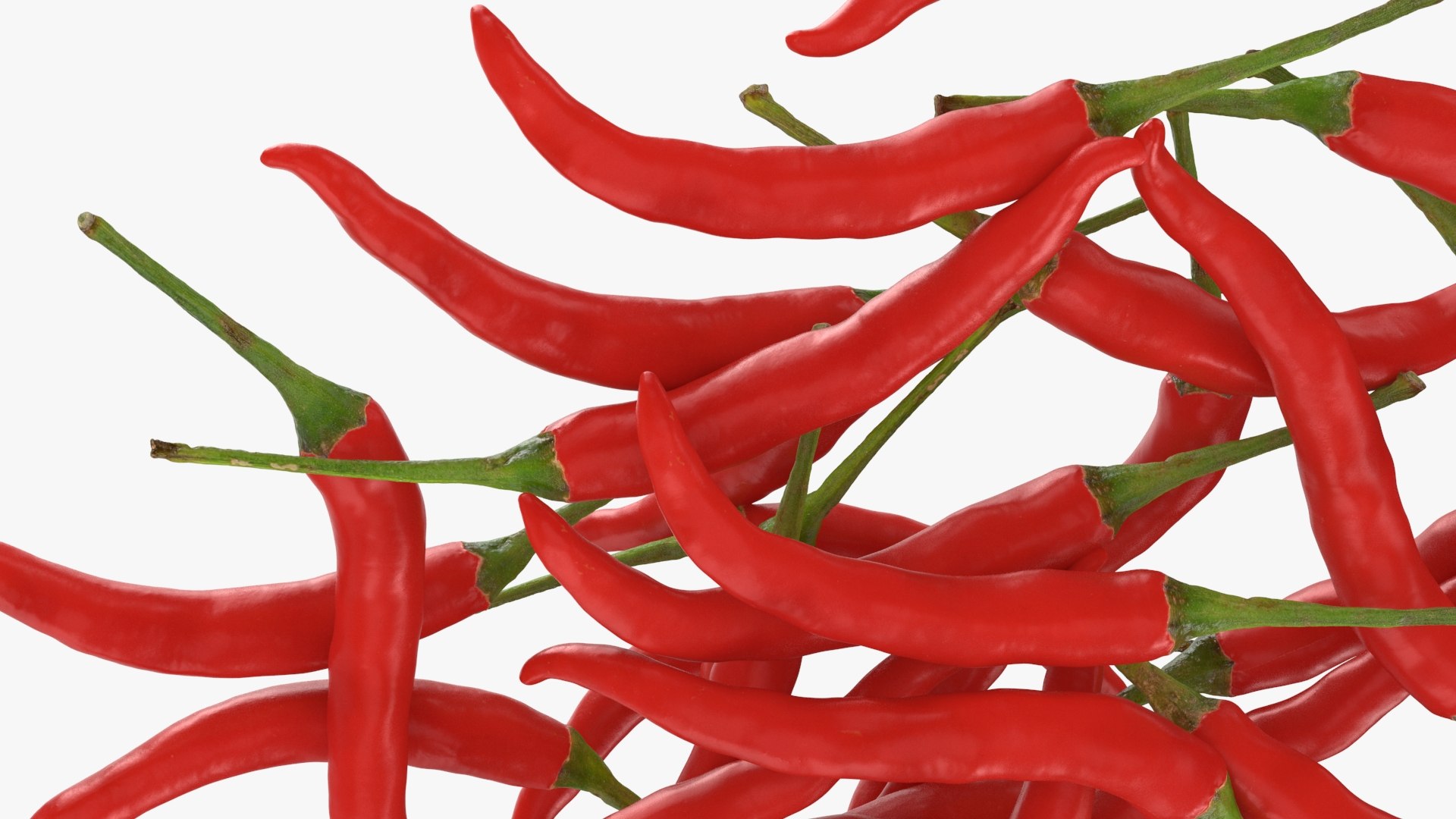 3D Red Chili Pepper Pile Model - TurboSquid 2391189