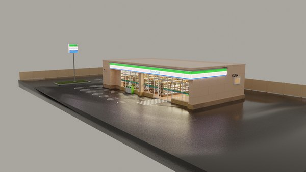 Family Mart Convenience Store Modelo 3D - TurboSquid 1950301