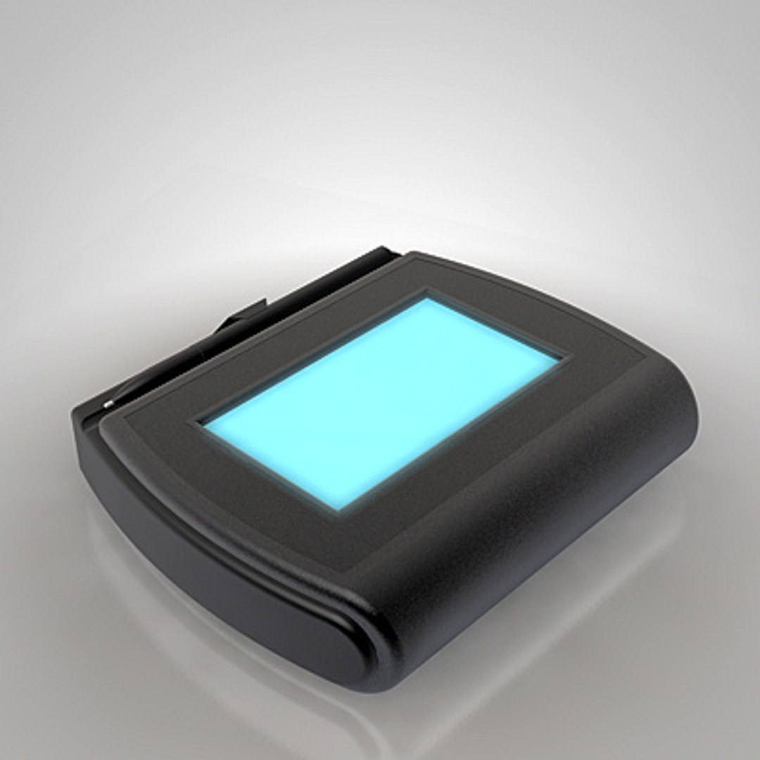 electronic signing pad 3d model