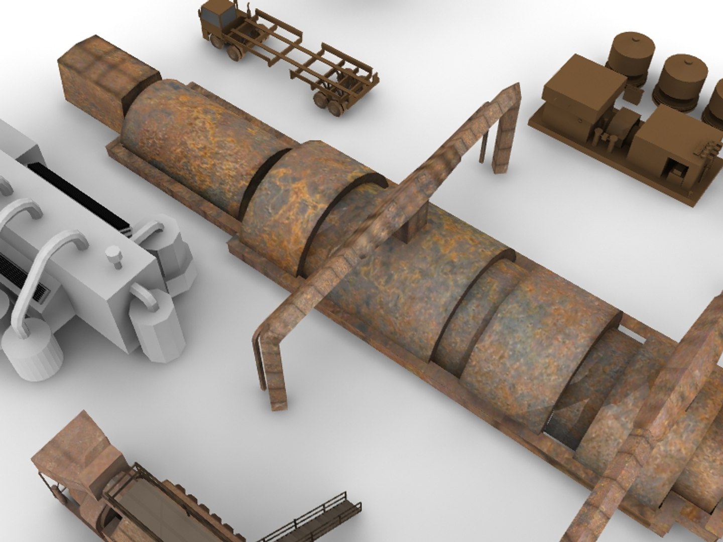 3d Generators Industrial Model