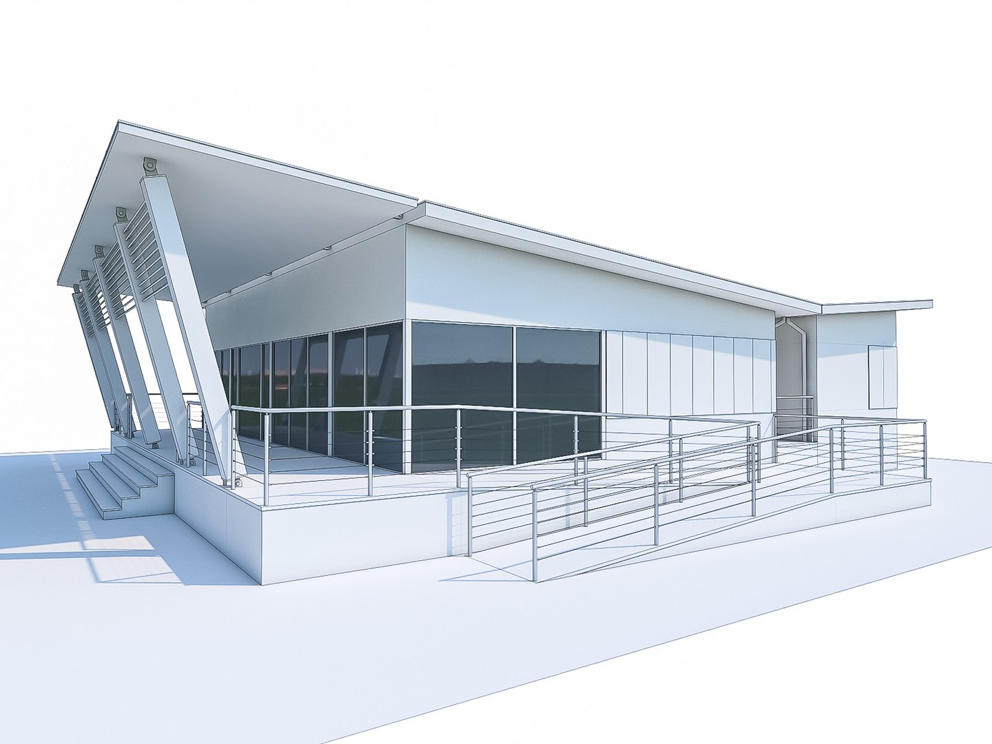 3D Small Office Building 01 Model - TurboSquid 1751315