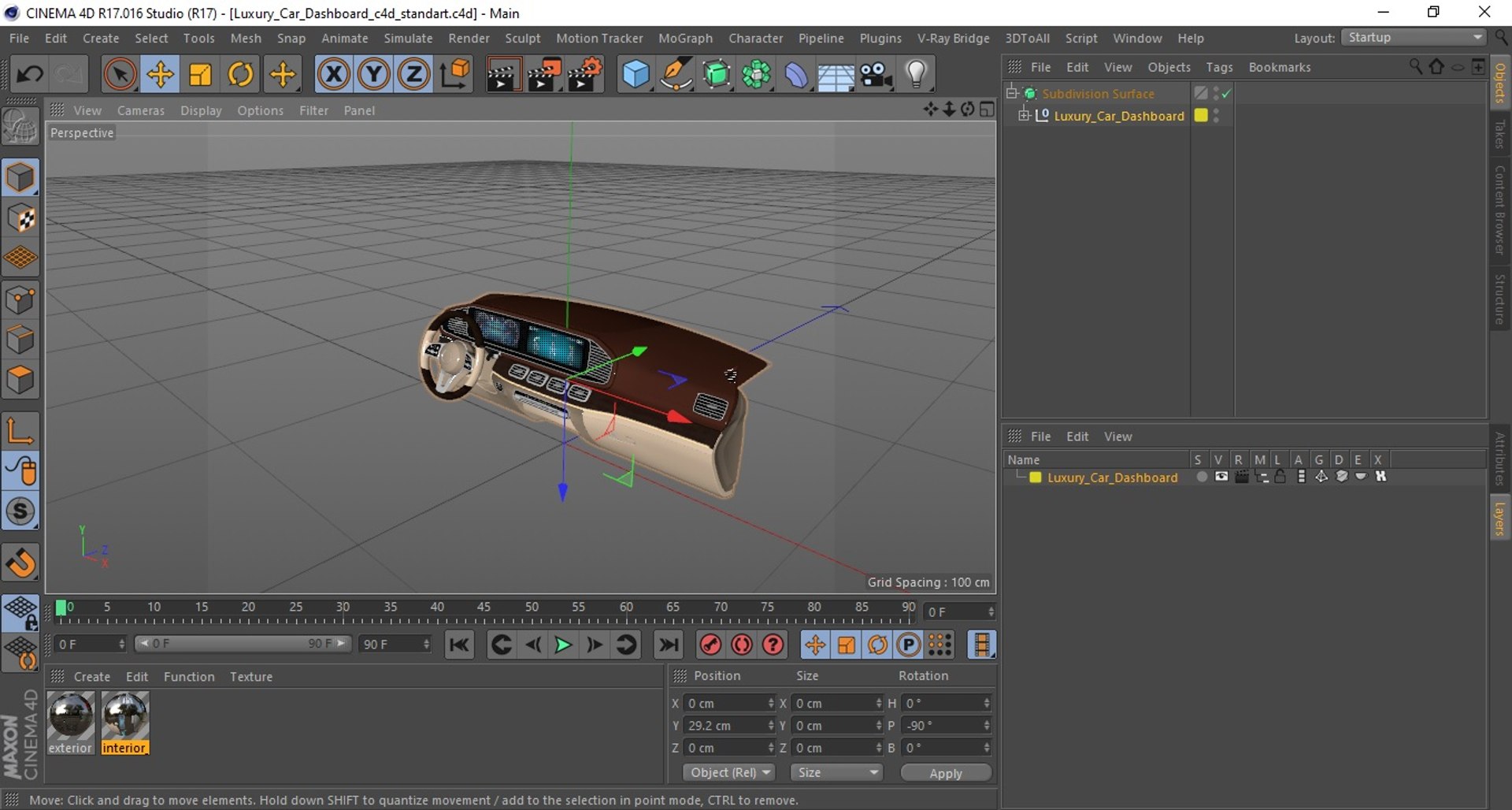 Luxury Car Dashboard 3D Model - TurboSquid 1681349