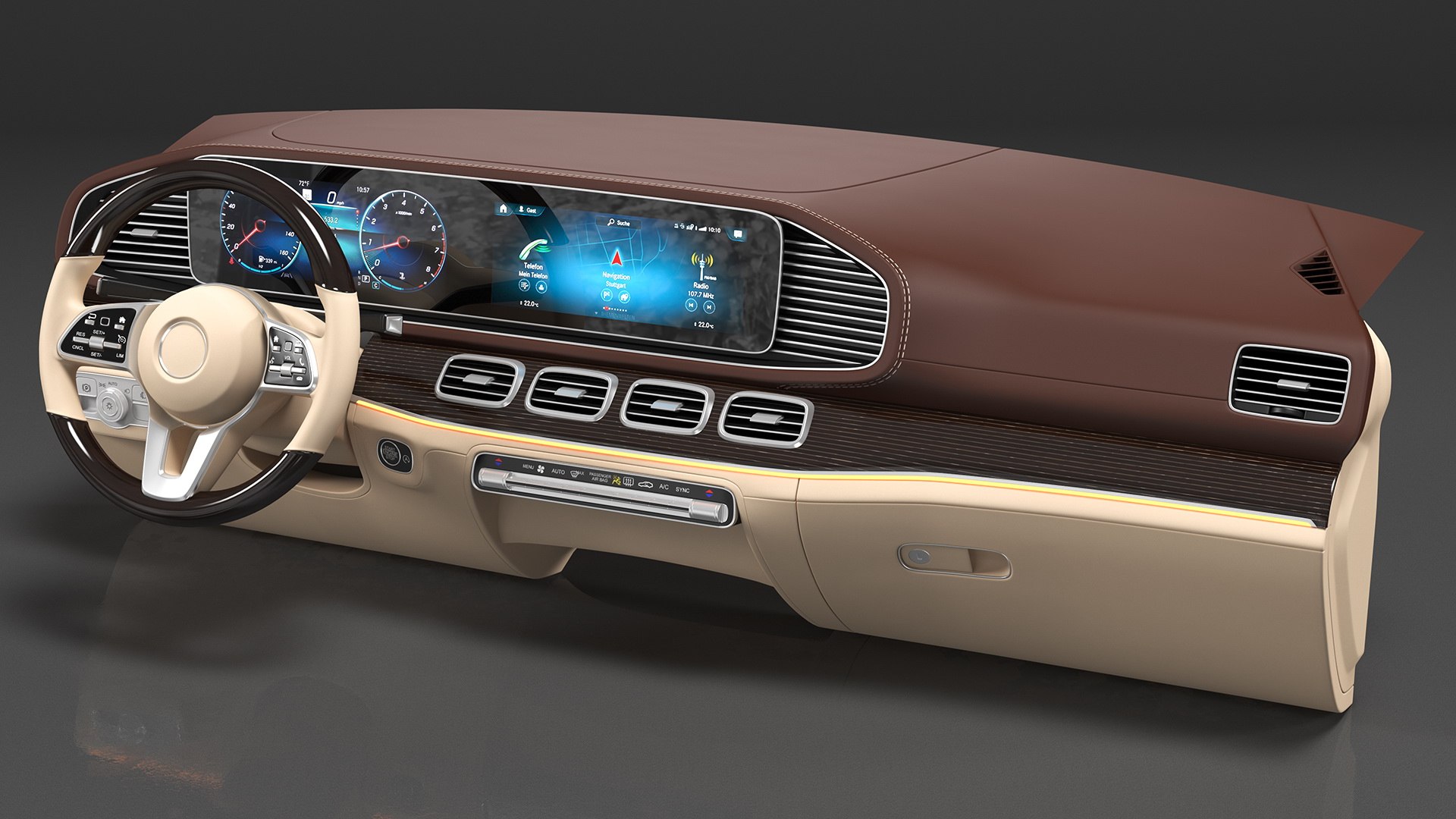 Luxury Car Dashboard 3D Model - TurboSquid 1681349