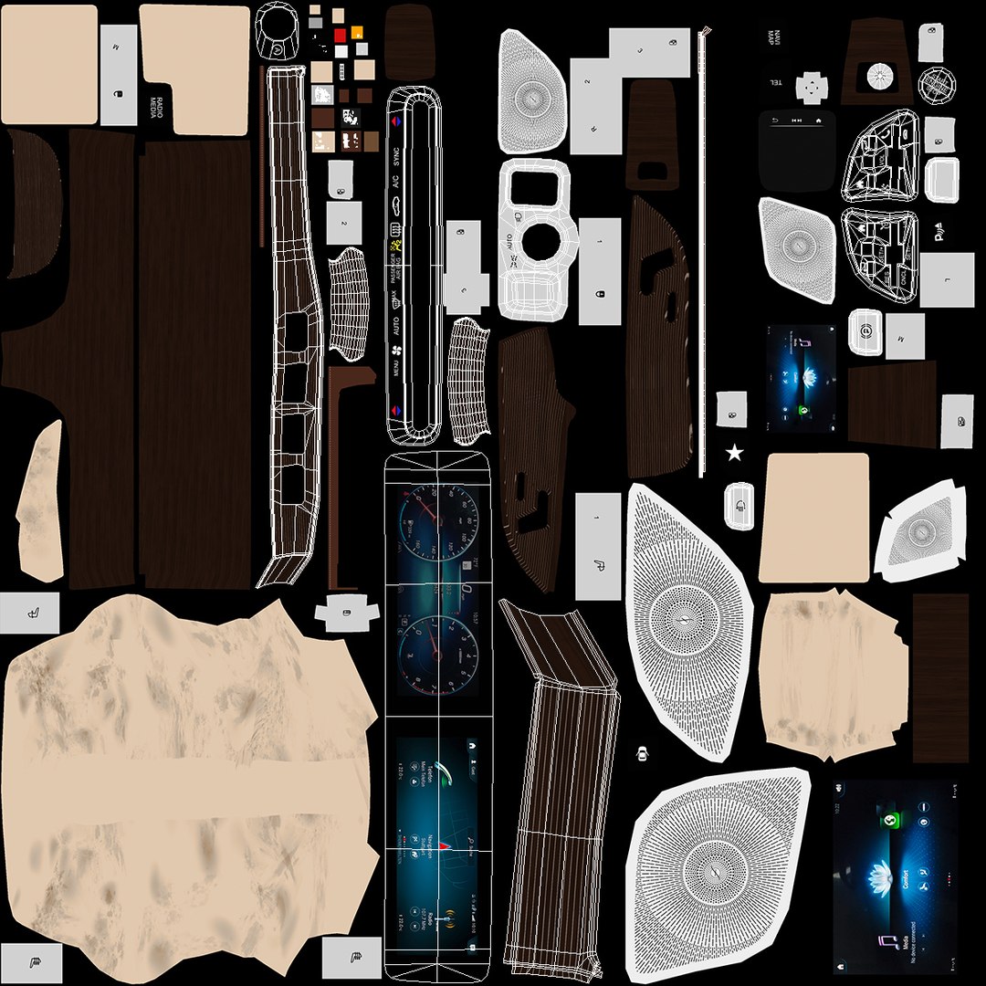 Luxury car dashboard 3D model - TurboSquid 1681349