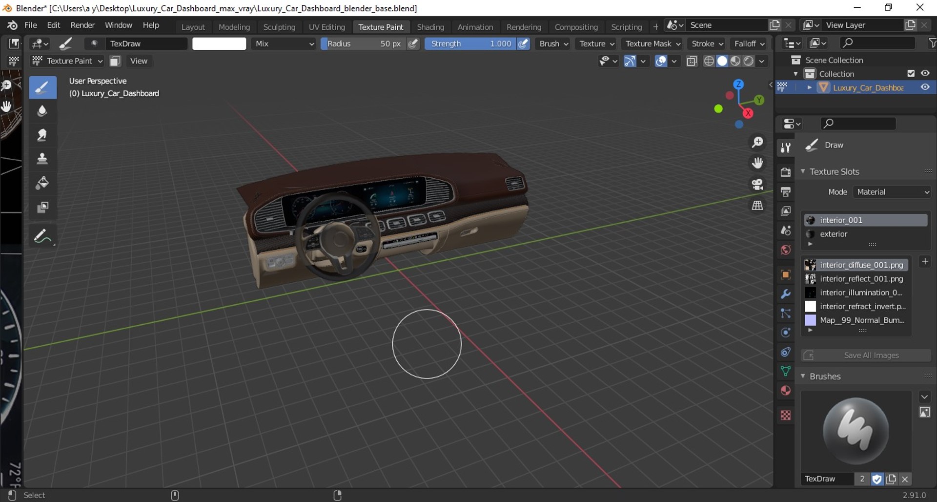 Luxury car dashboard 3D model - TurboSquid 1681349