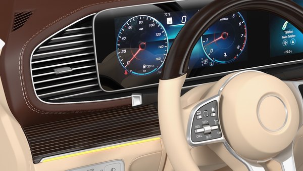 Luxury car dashboard 3D model - TurboSquid 1681349