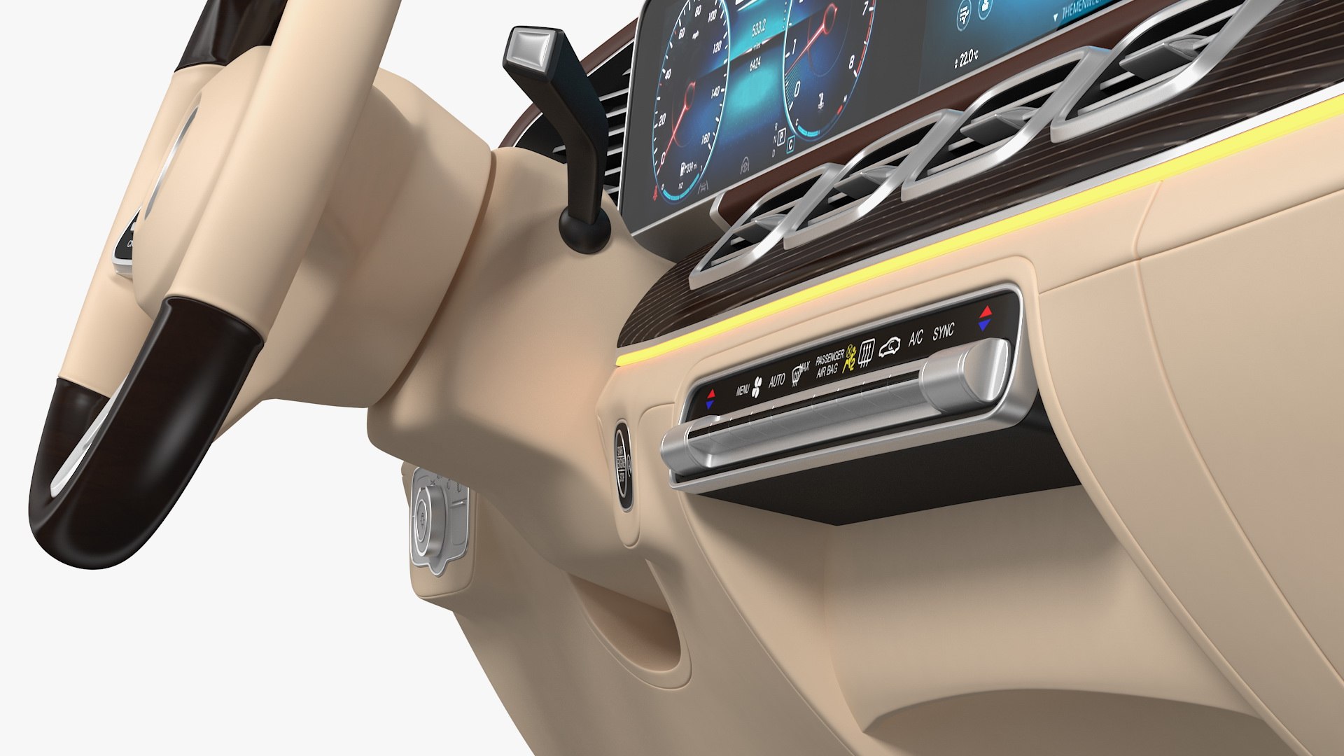 Luxury car dashboard 3D model - TurboSquid 1681349