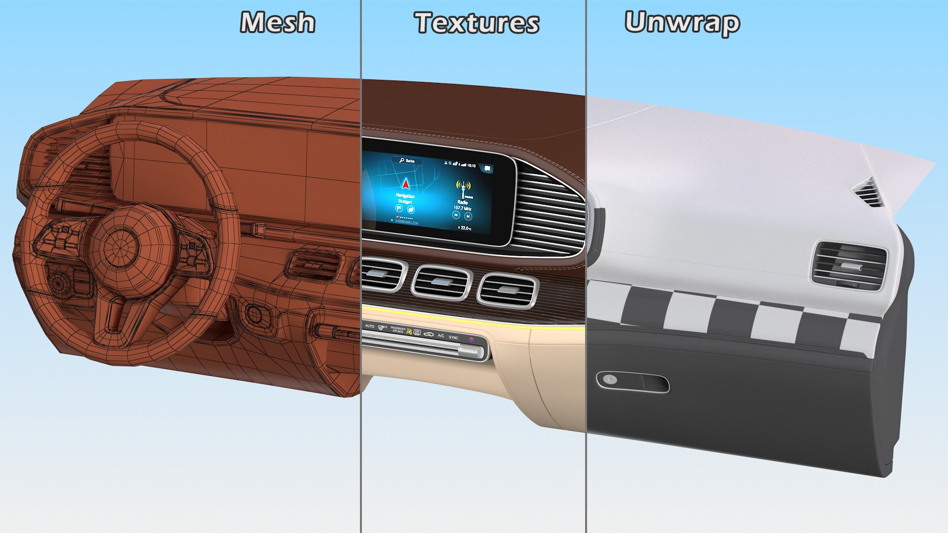 Luxury Car Dashboard 3D Model - TurboSquid 1681349