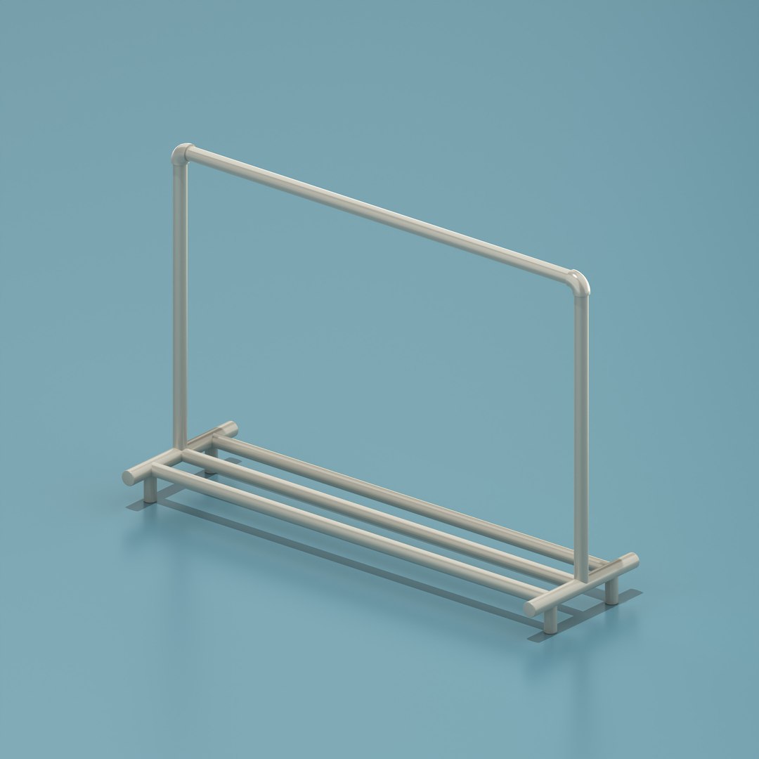 Clothing Rack And Hanging Clothes 3D Model - TurboSquid 2166885