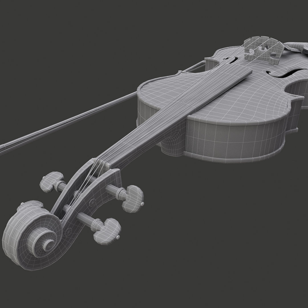 3d model violin instrument
