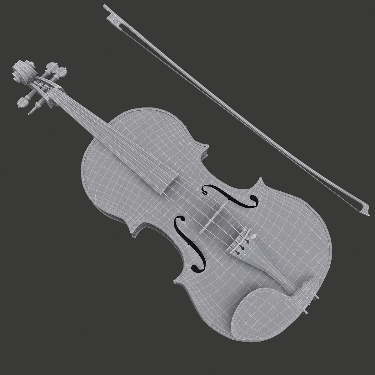 3d model violin instrument