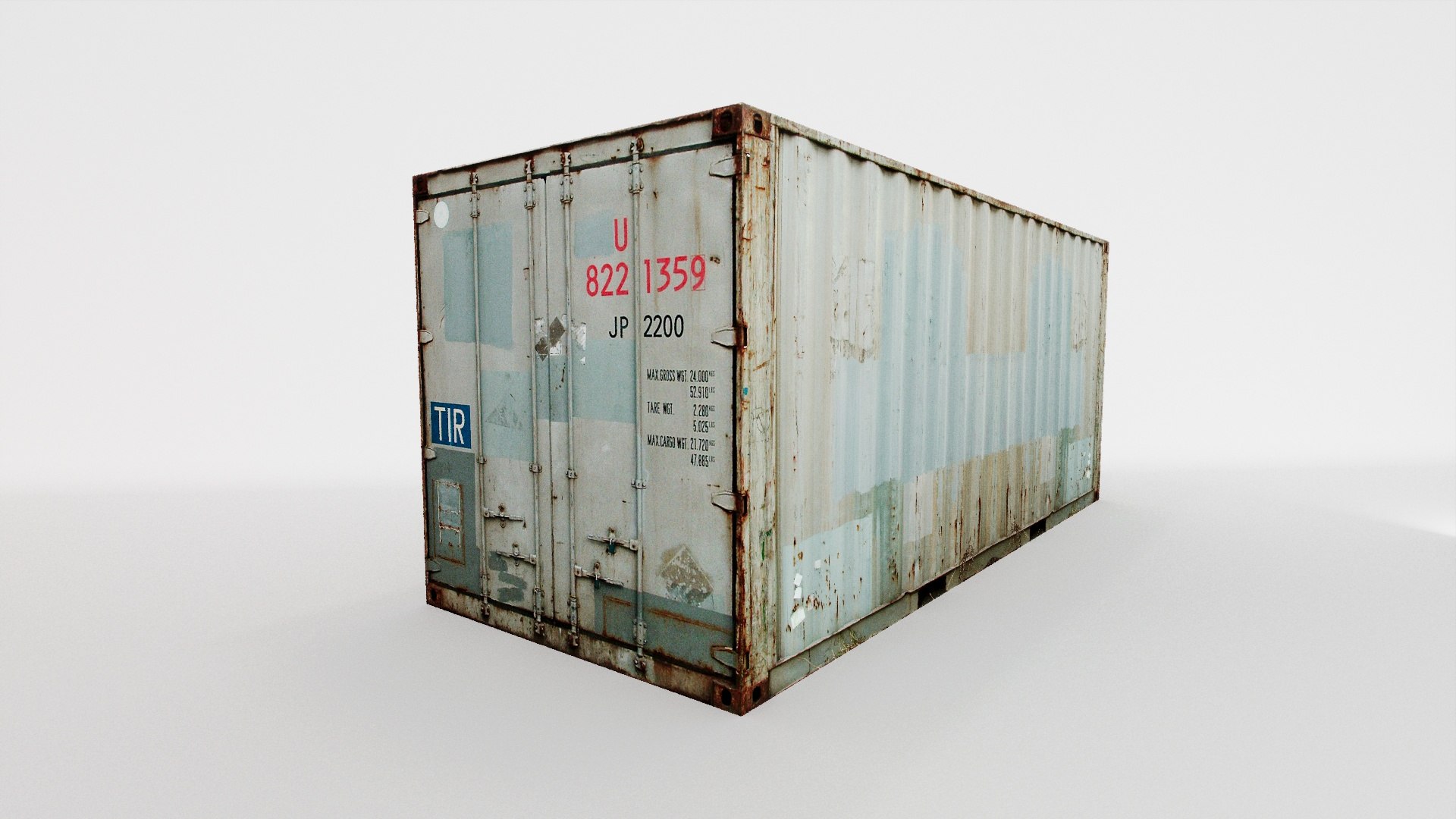 3D Container Lowpoly 20ft Model - TurboSquid 2103376